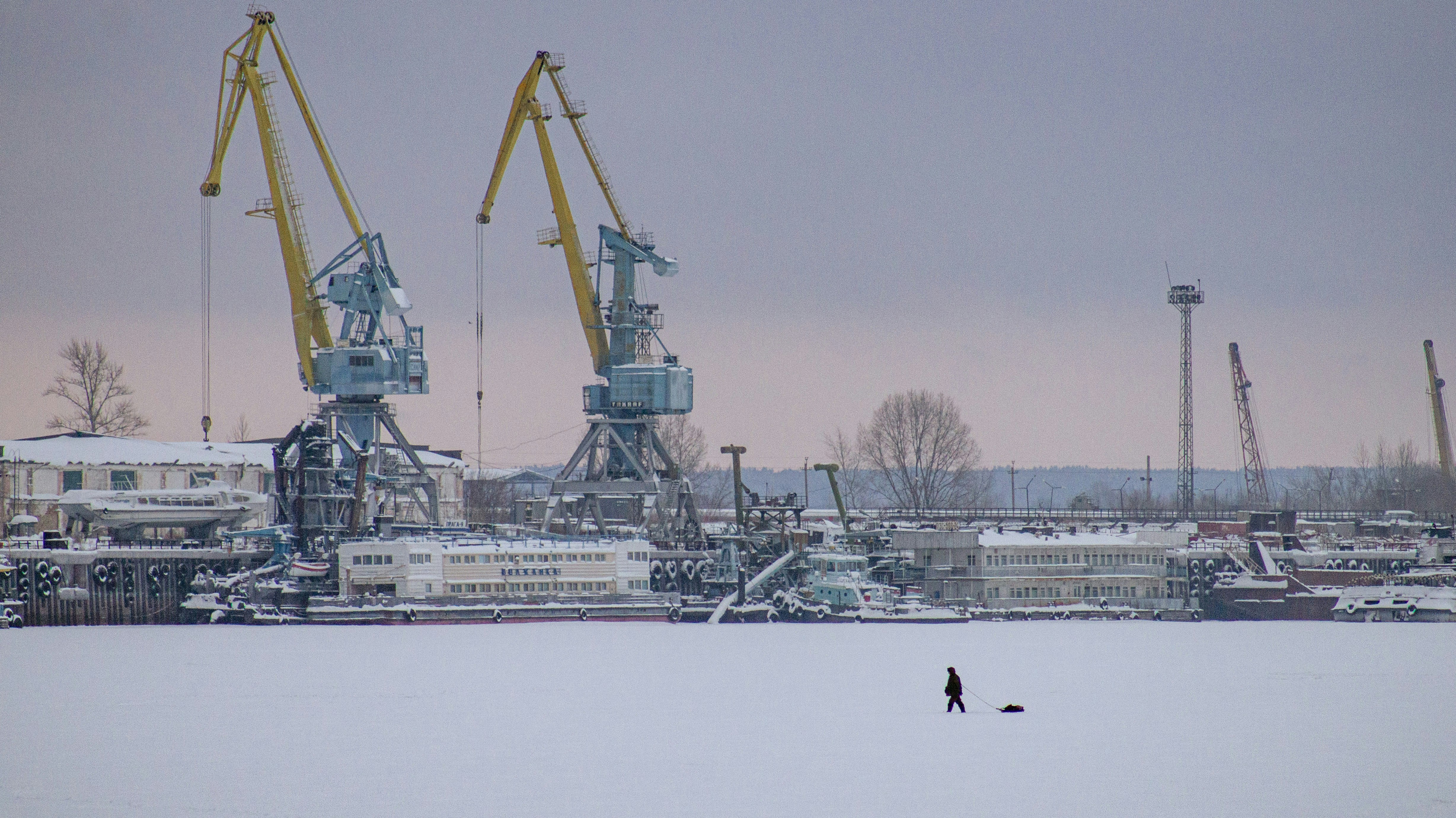 Solitude Amidst Industrial Giants