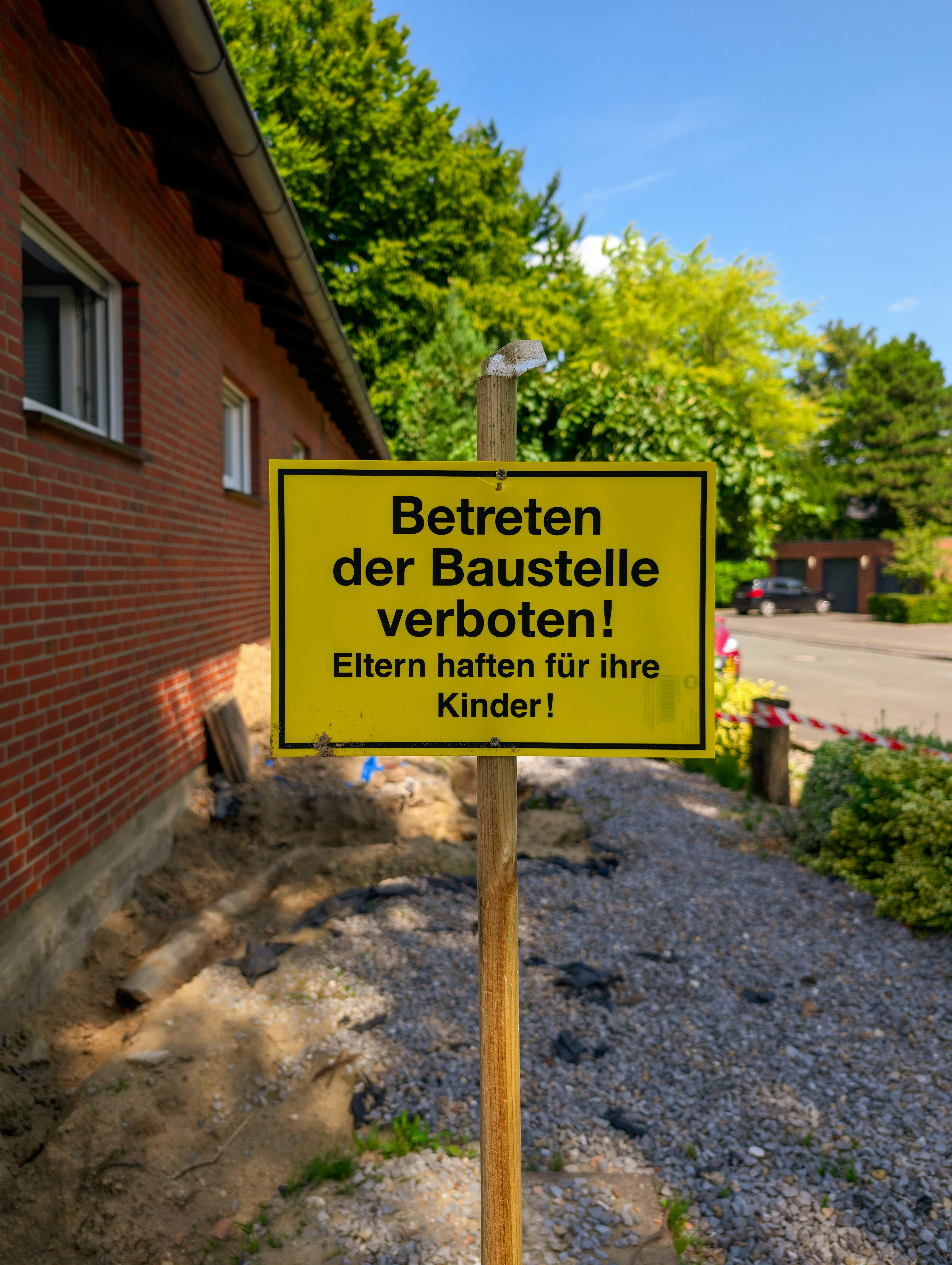 No entry to construction site.