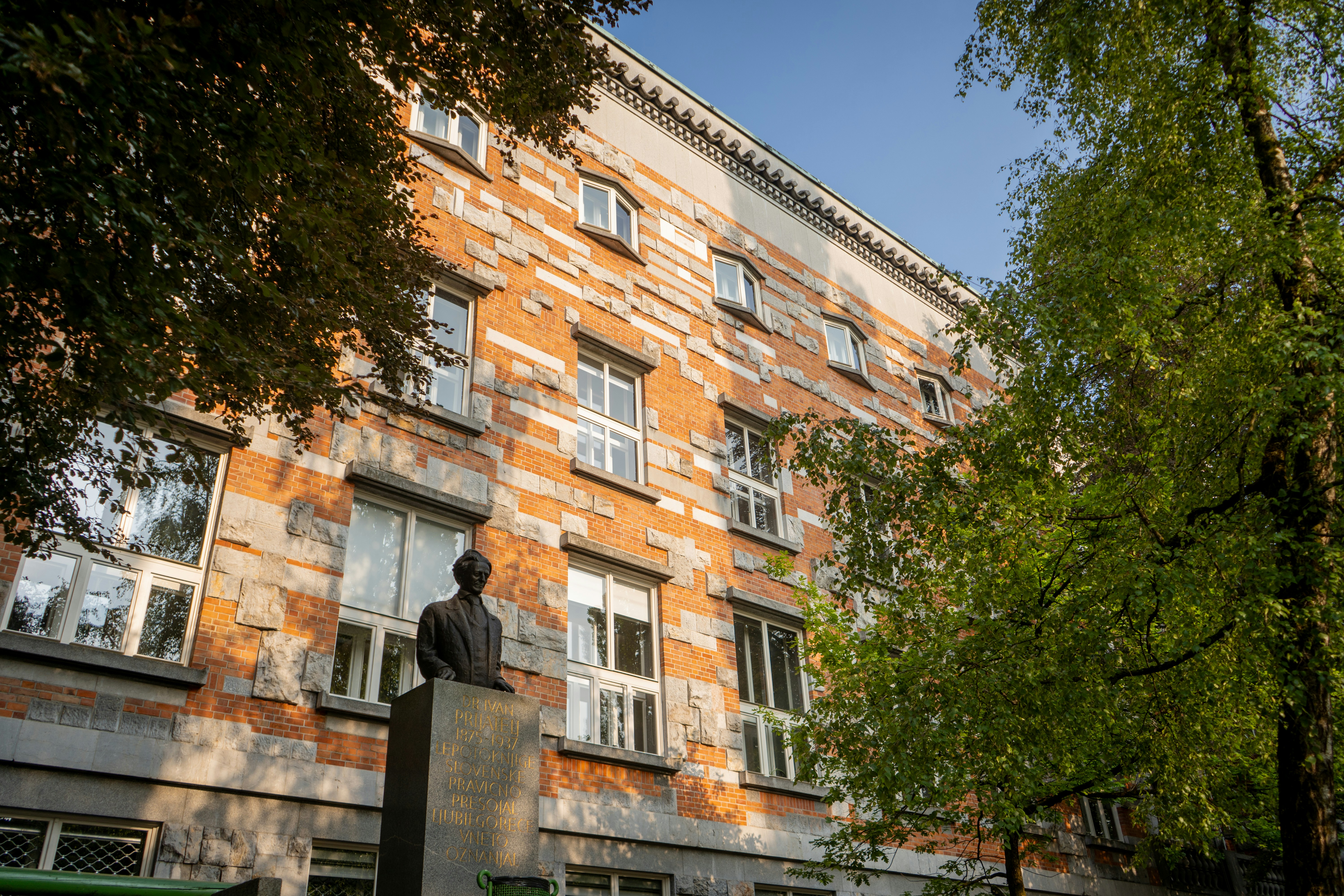 An old building with many windows.