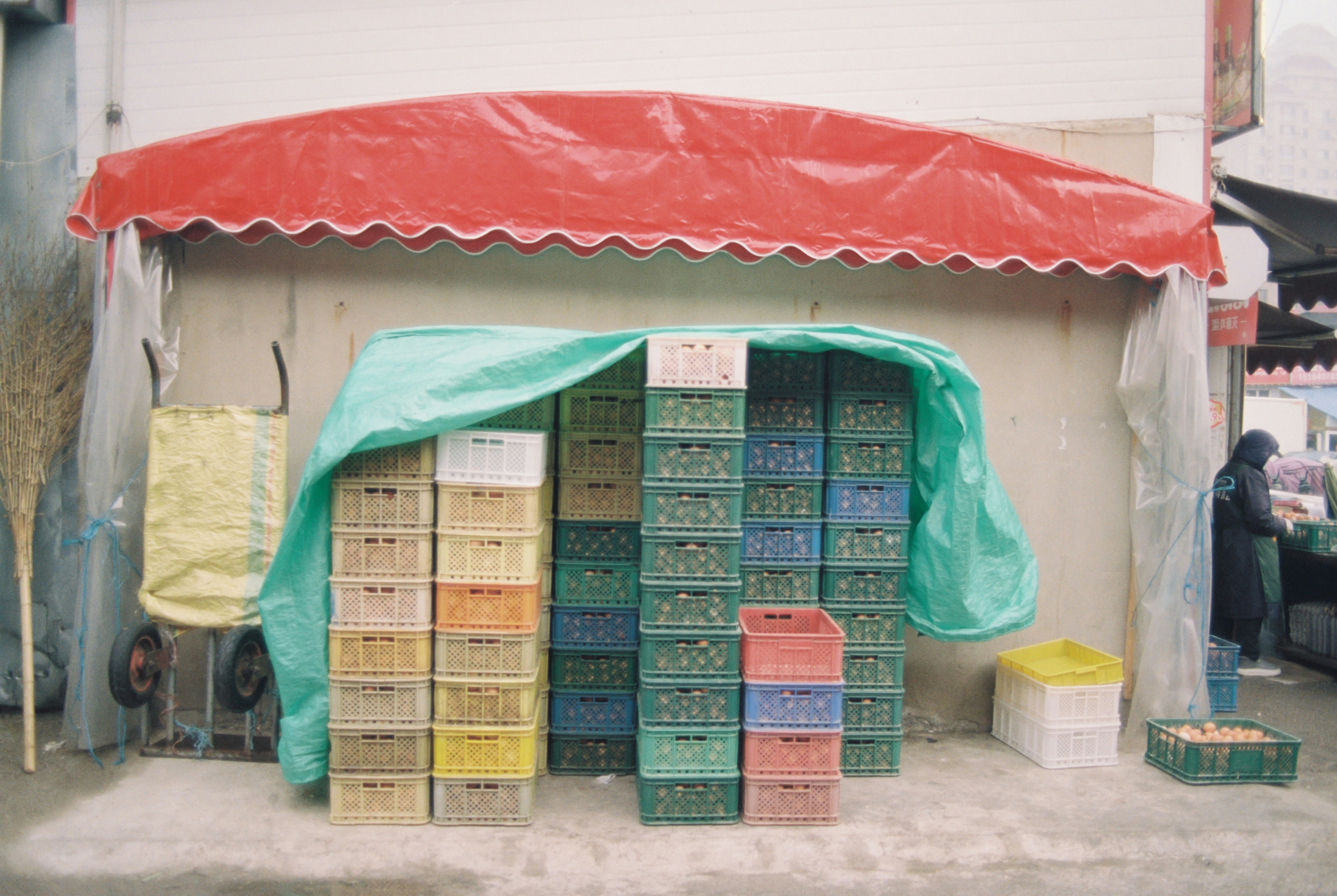 Colorful Stacks of Market Bounty