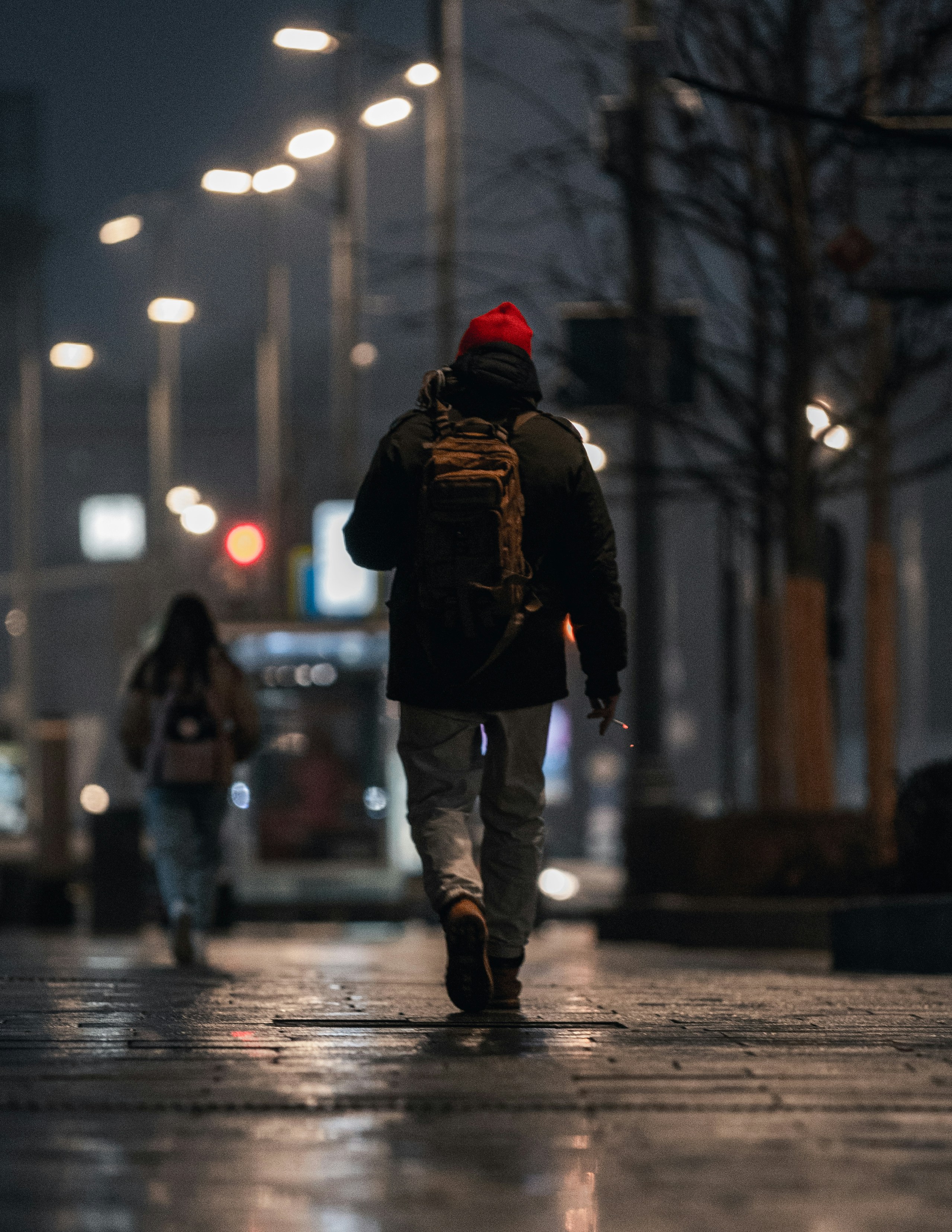 Urban Night Stroll: A Journey Through the City Lights