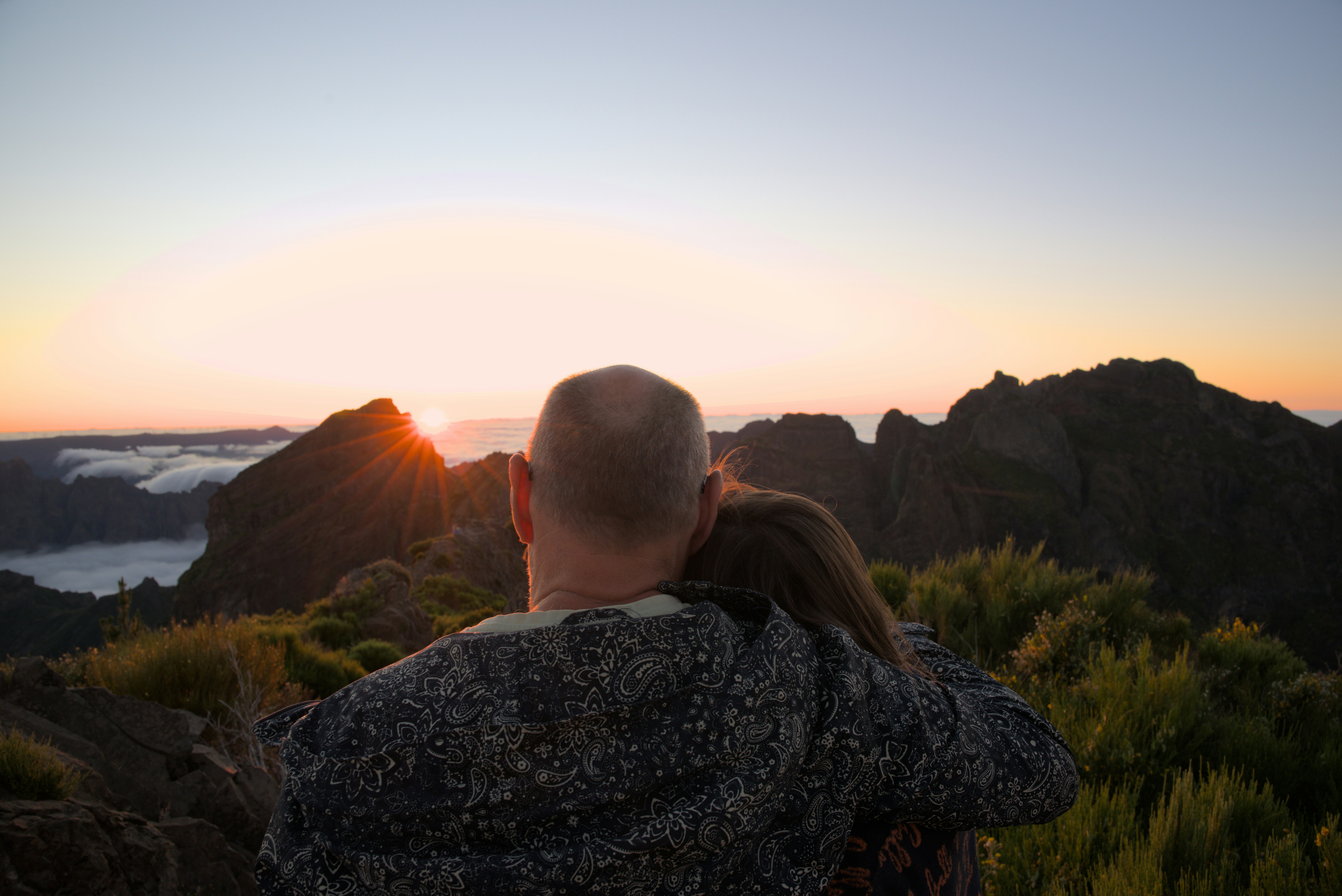 Embrace at Dusk: A Moment of Connection