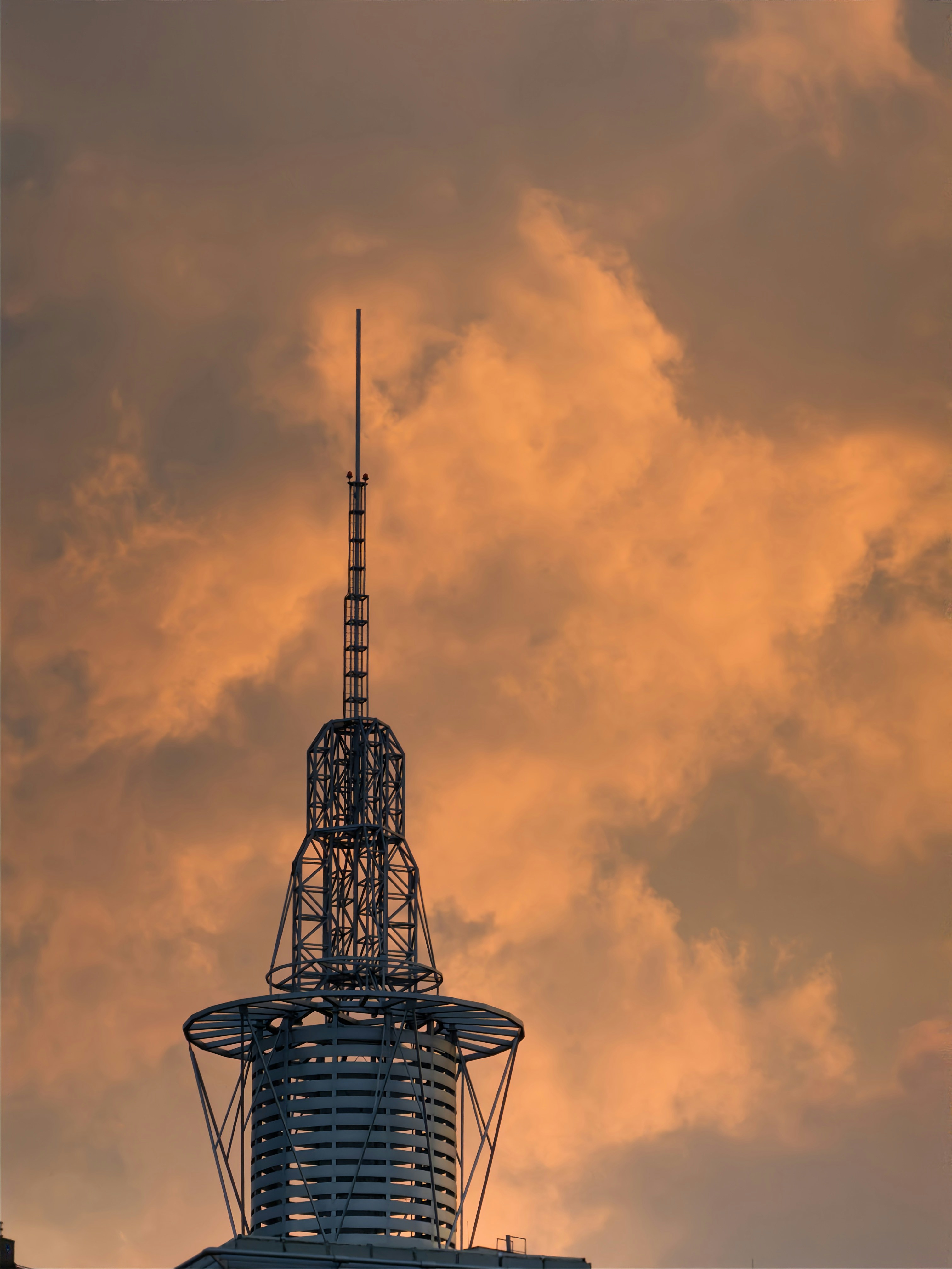 Towering Elegance Against a Fiery Sky