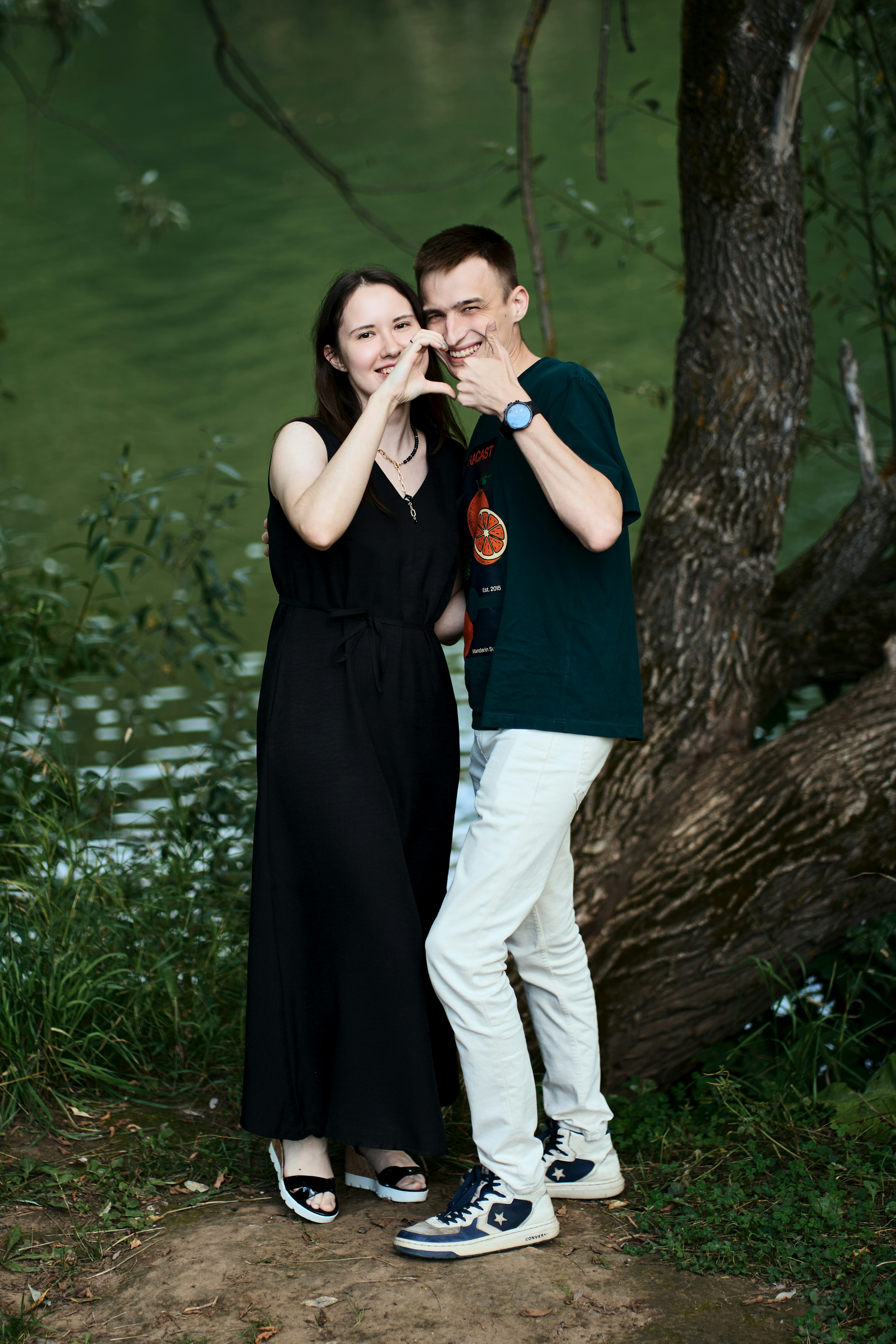 A Heartfelt Connection by the Water's Edge