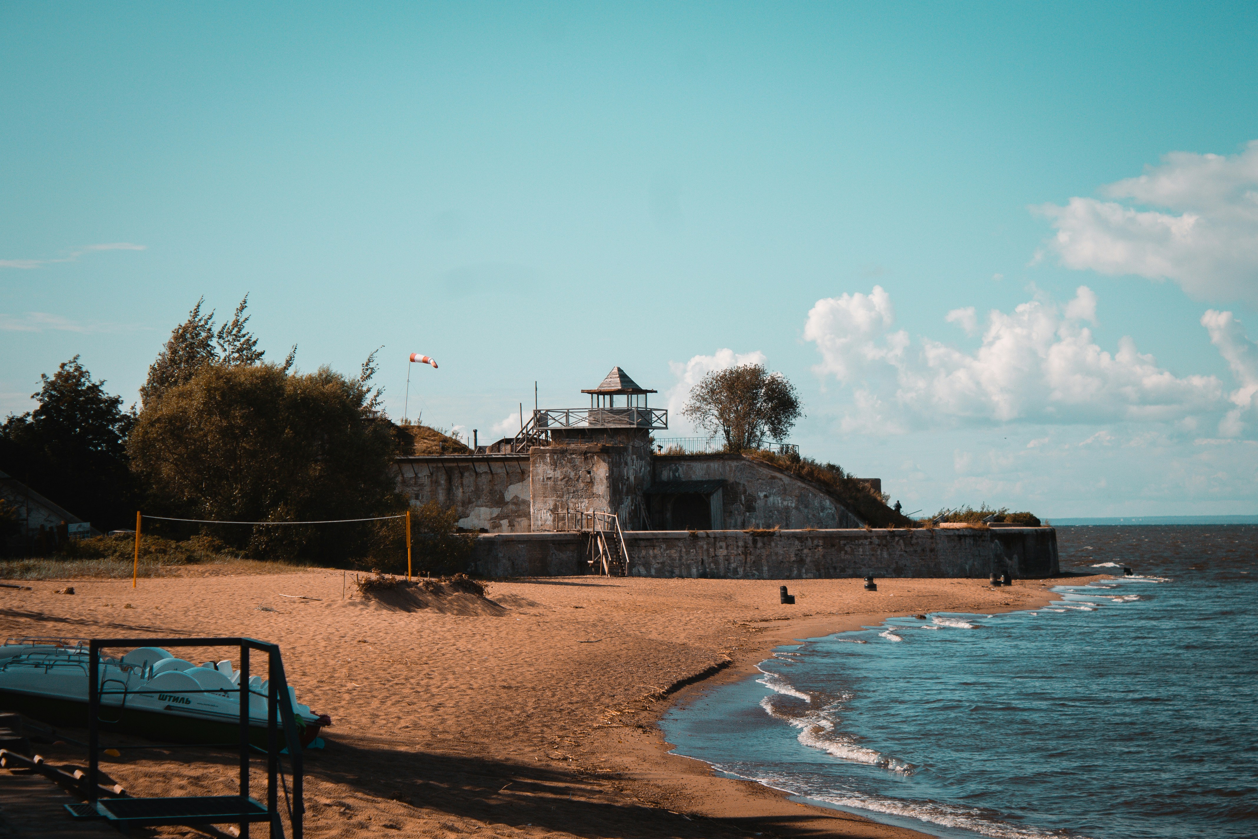 Guardians of the Shore: A Coastal Watchtower's Silent Vigil