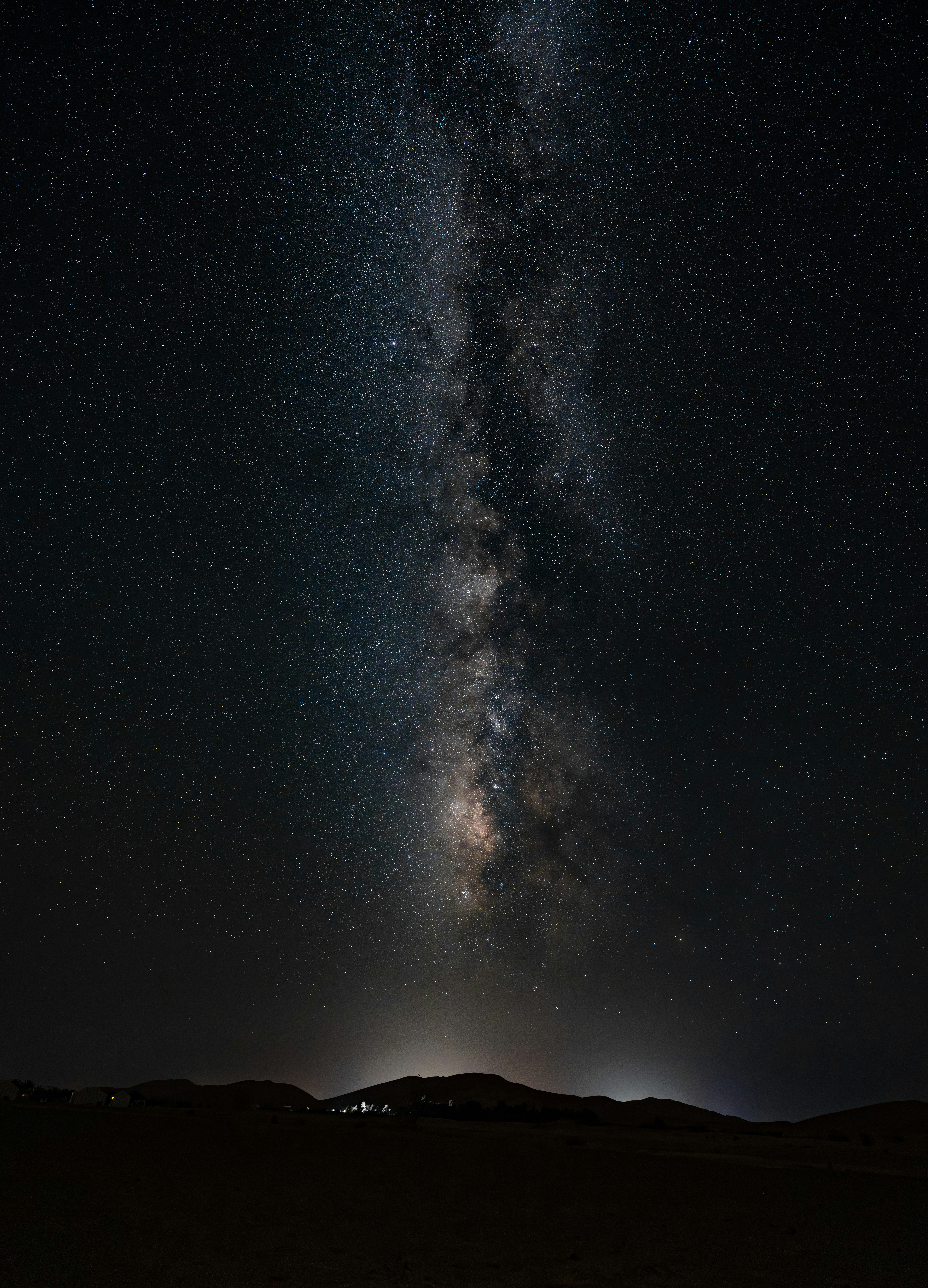 Milky way galaxy visible in the night sky