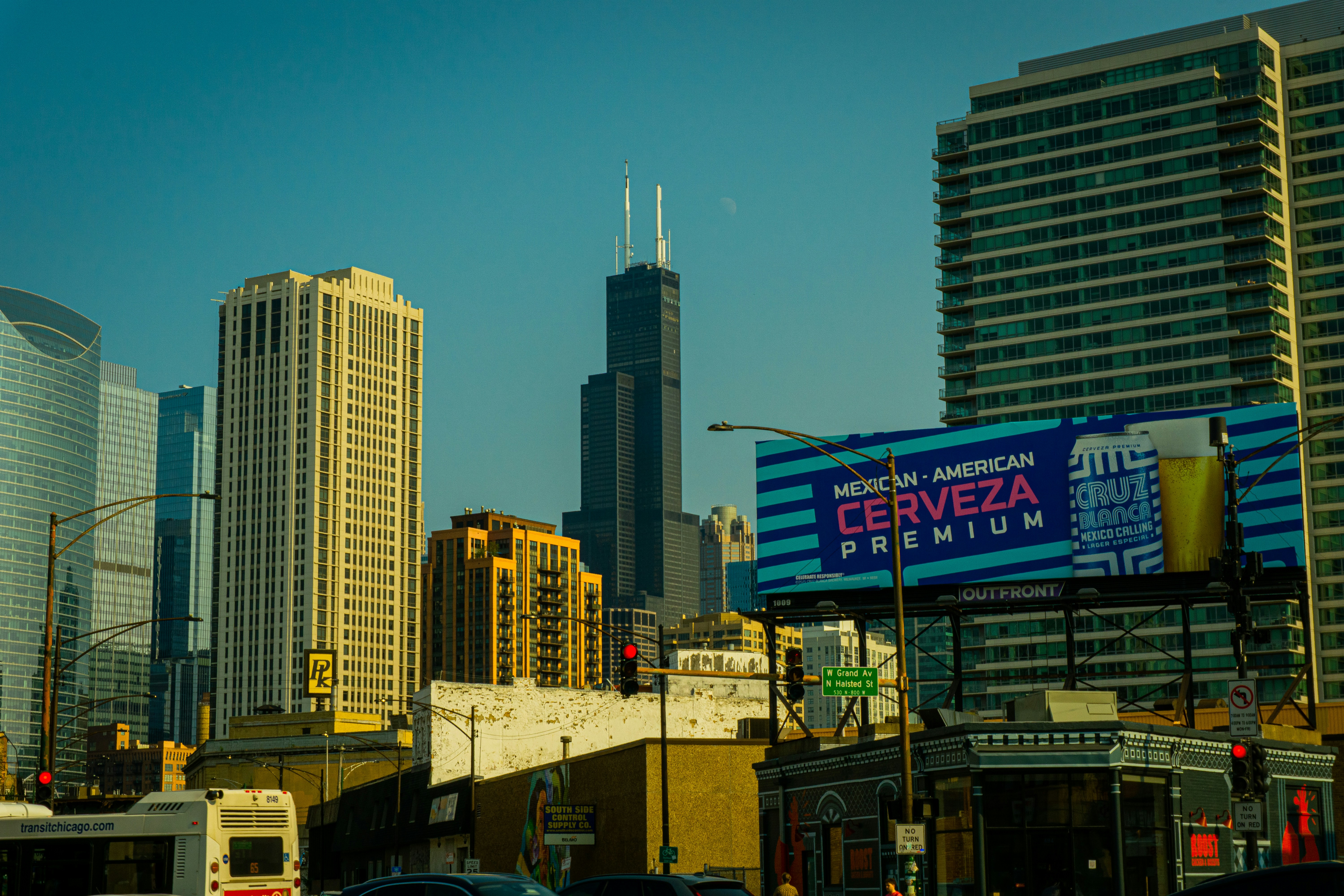Urban Skyline Mosaic: A Glimpse of City Life