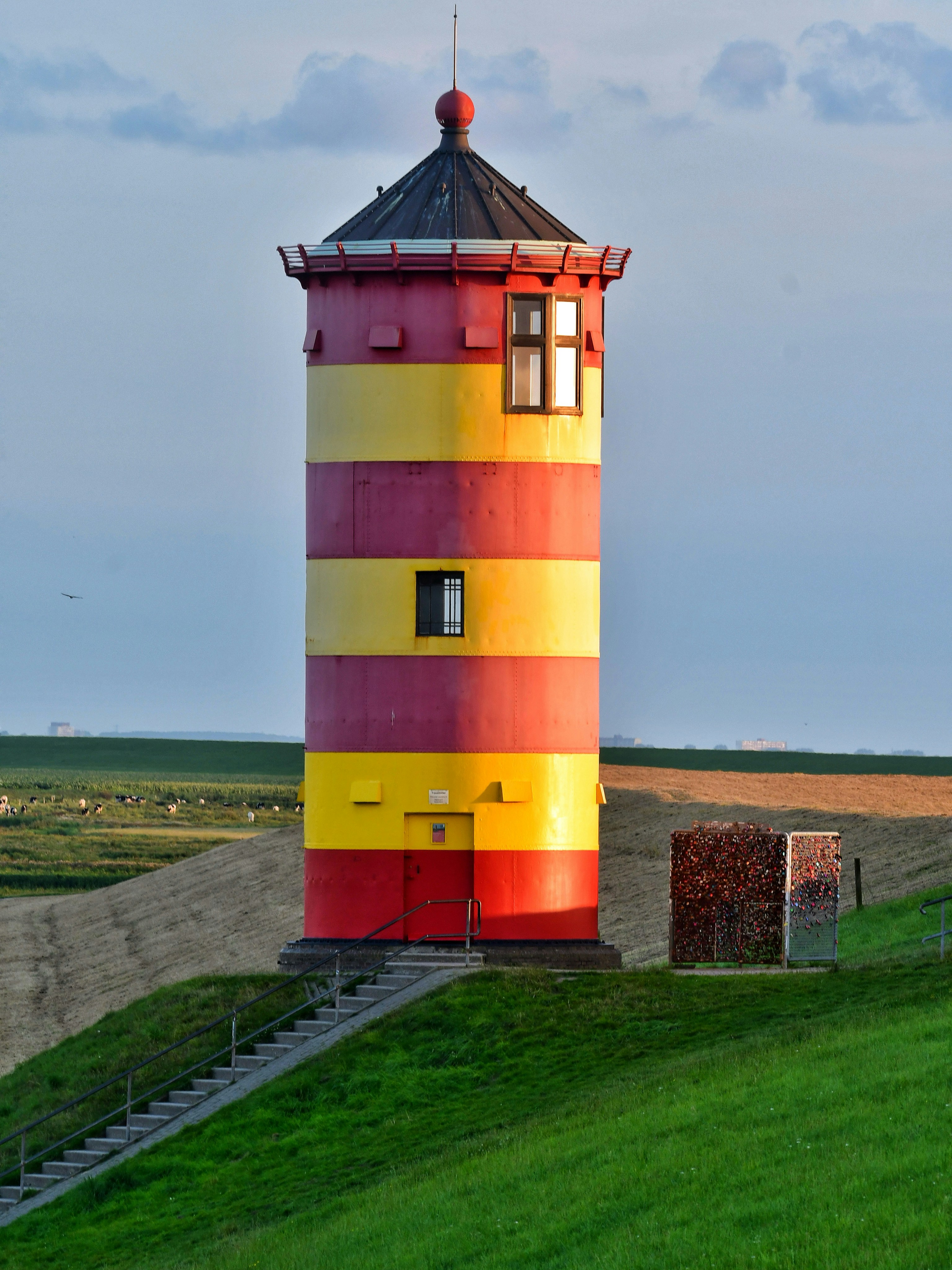 The Striped Sentinel: A Beacon of Color on the Horizon