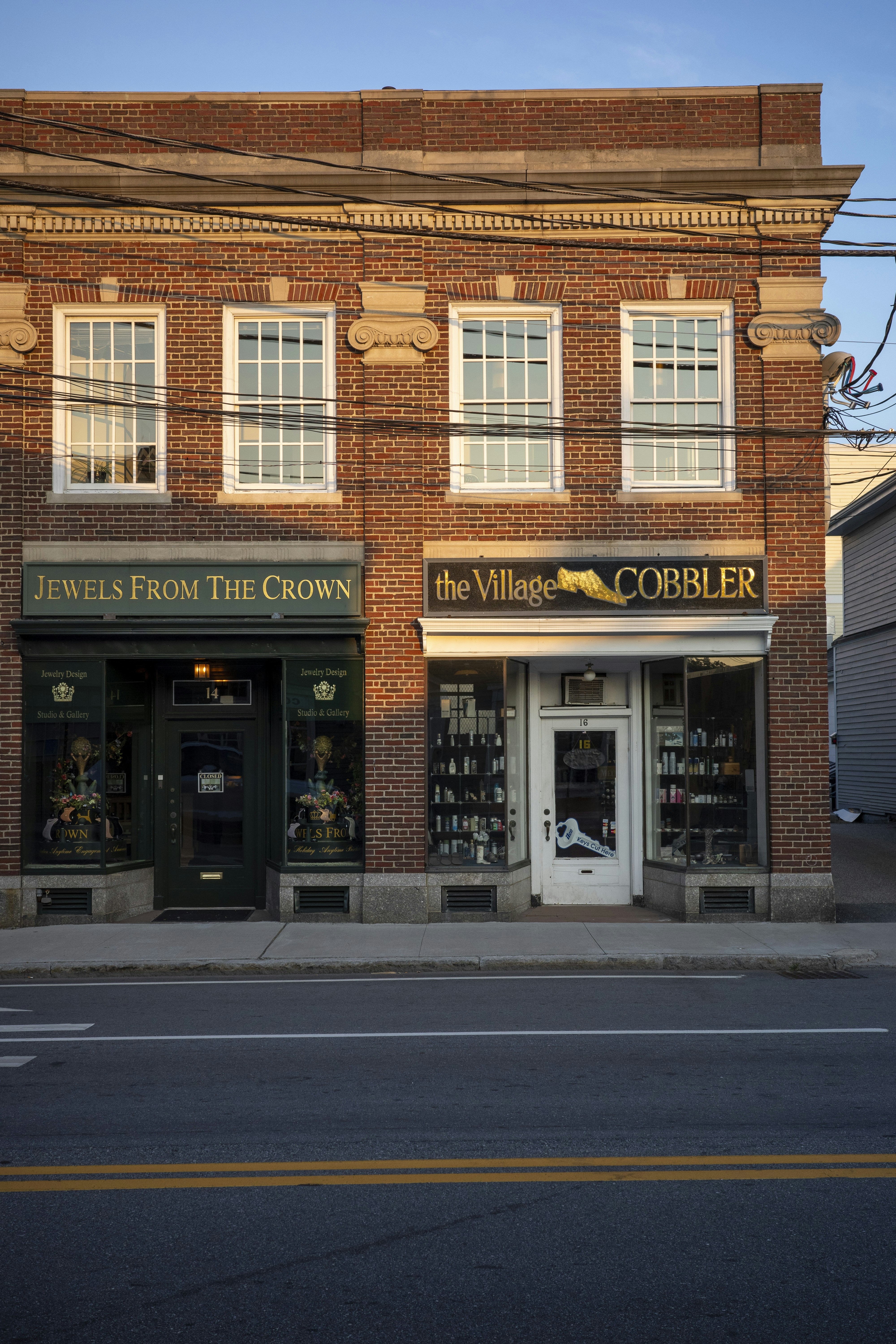 Brick-front Duet: Jewels From The Crown and The Village Cobbler