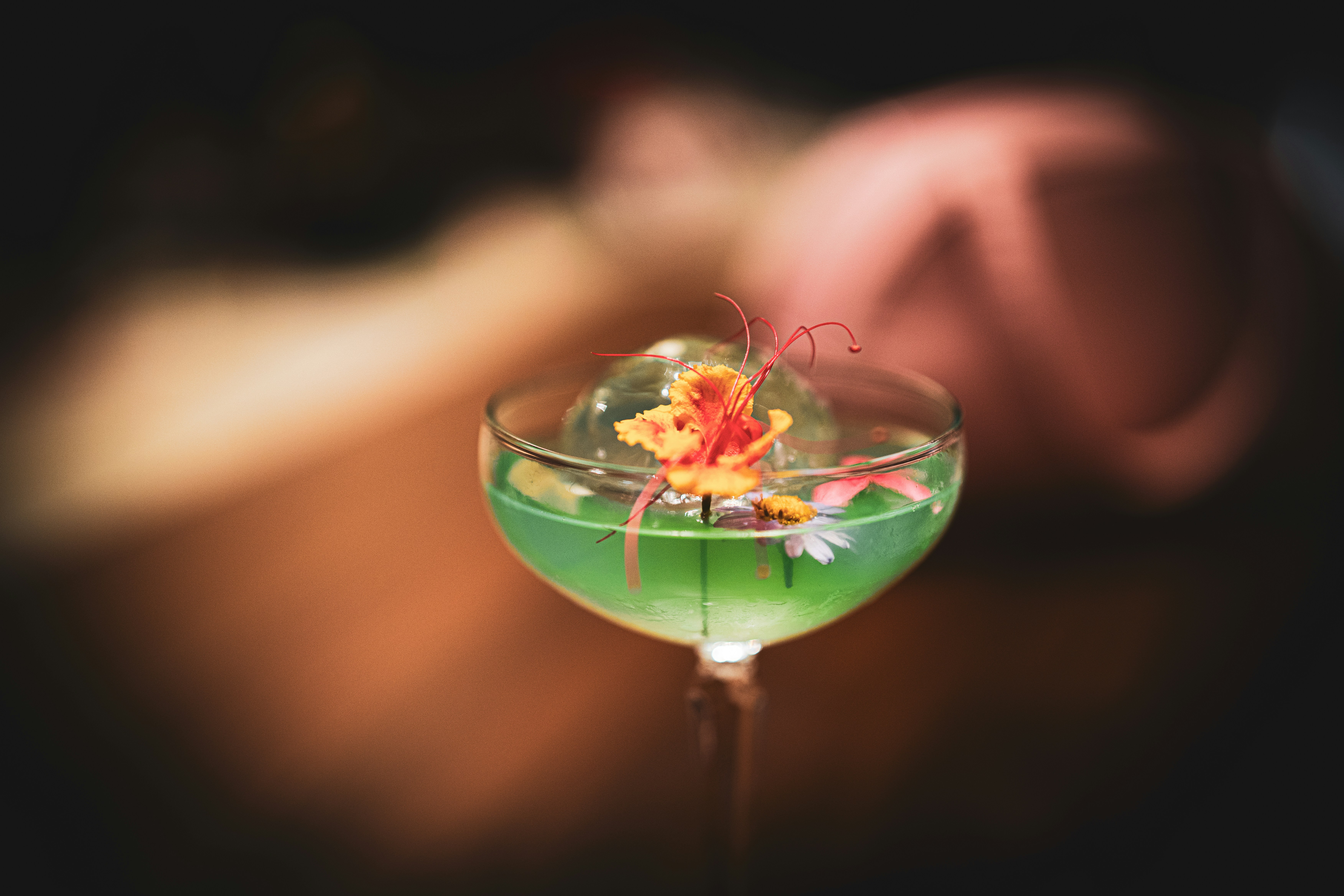 Floral Elixir in a Crystal Chalice