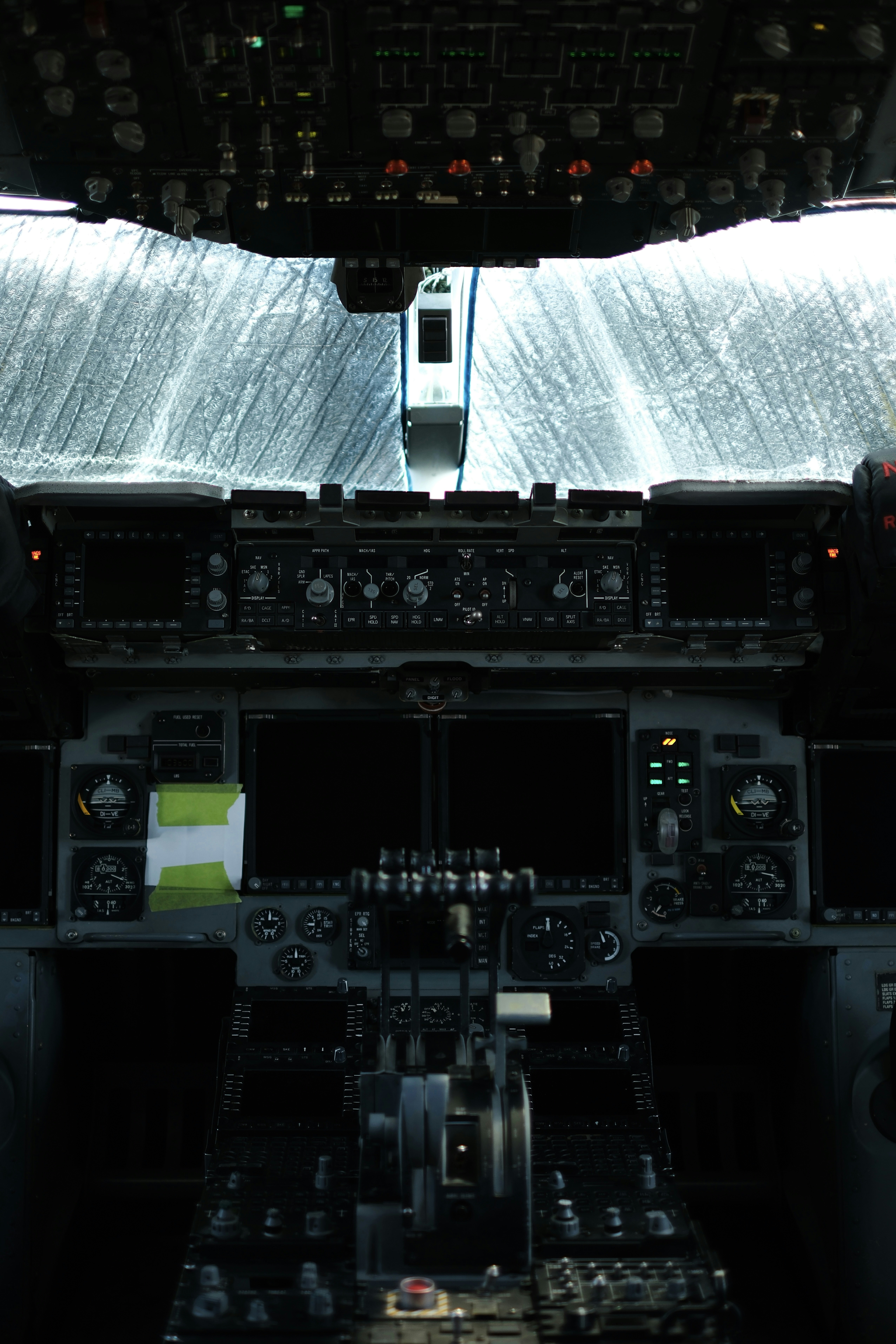 Instagram - @kaprion | Modern airplane cockpit with illuminated displays and complex controls