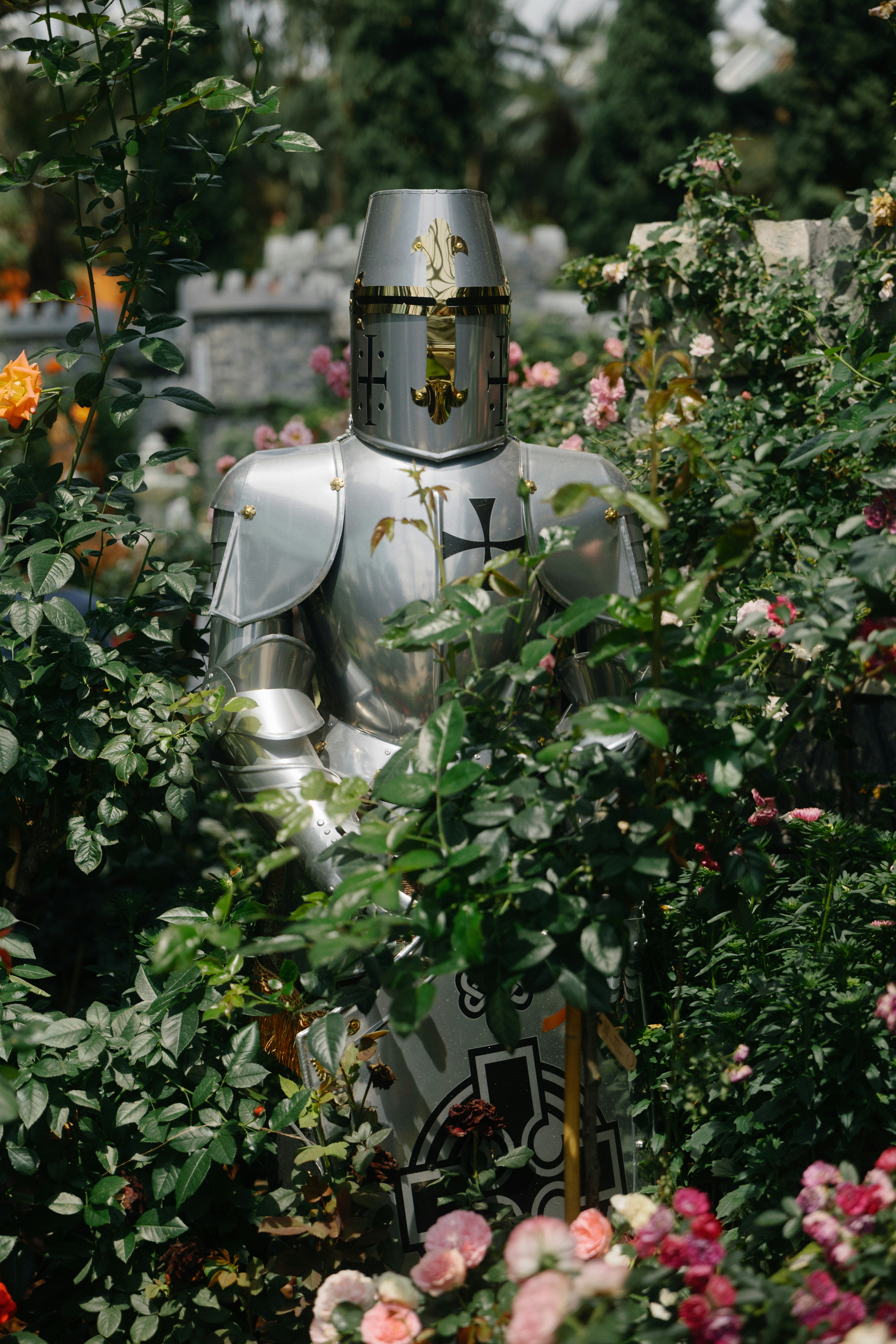 Guardian of the Garden: A Knight Among Blooms