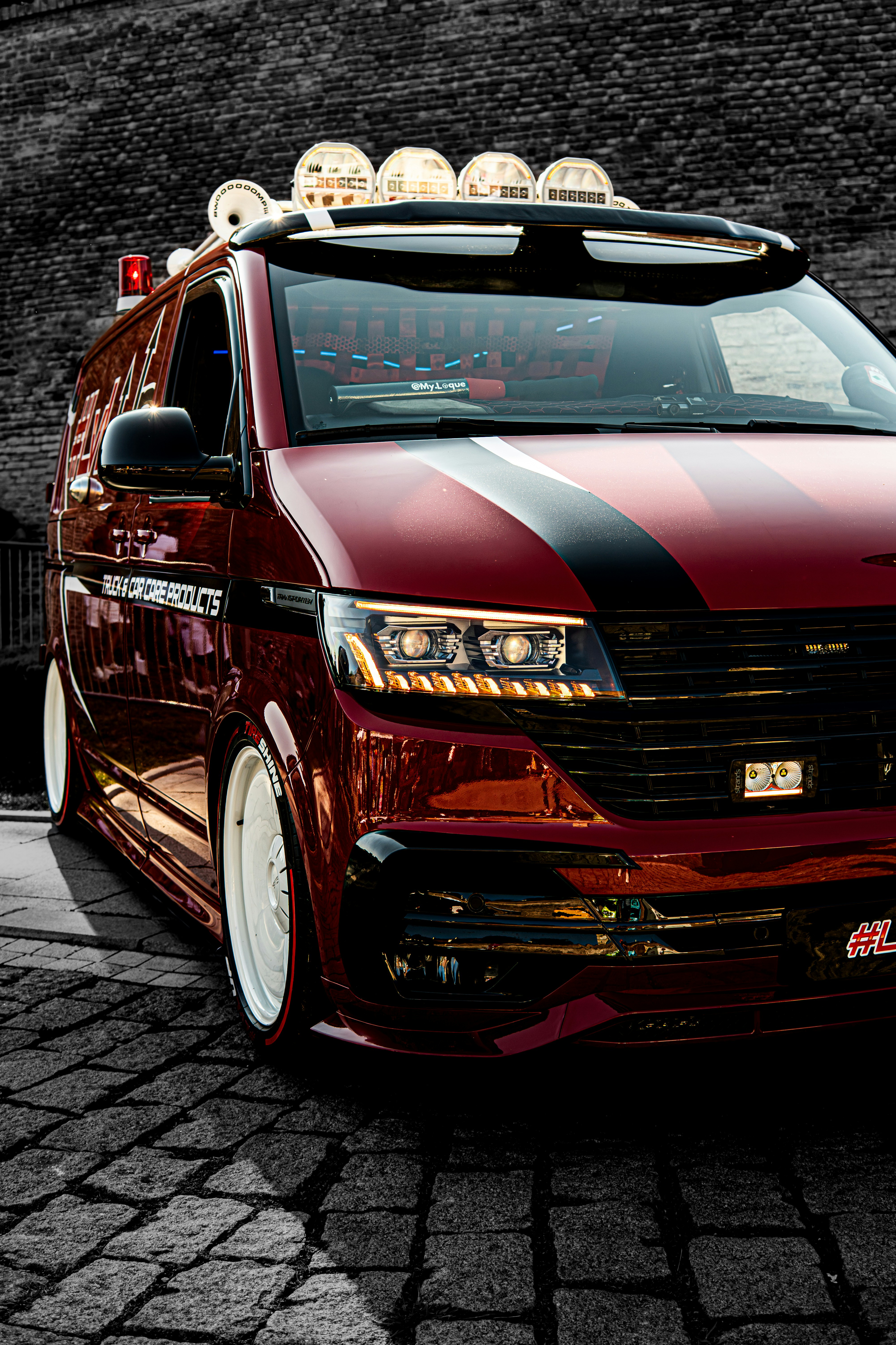 Revved Up Elegance: A Custom Van's Bold Presence