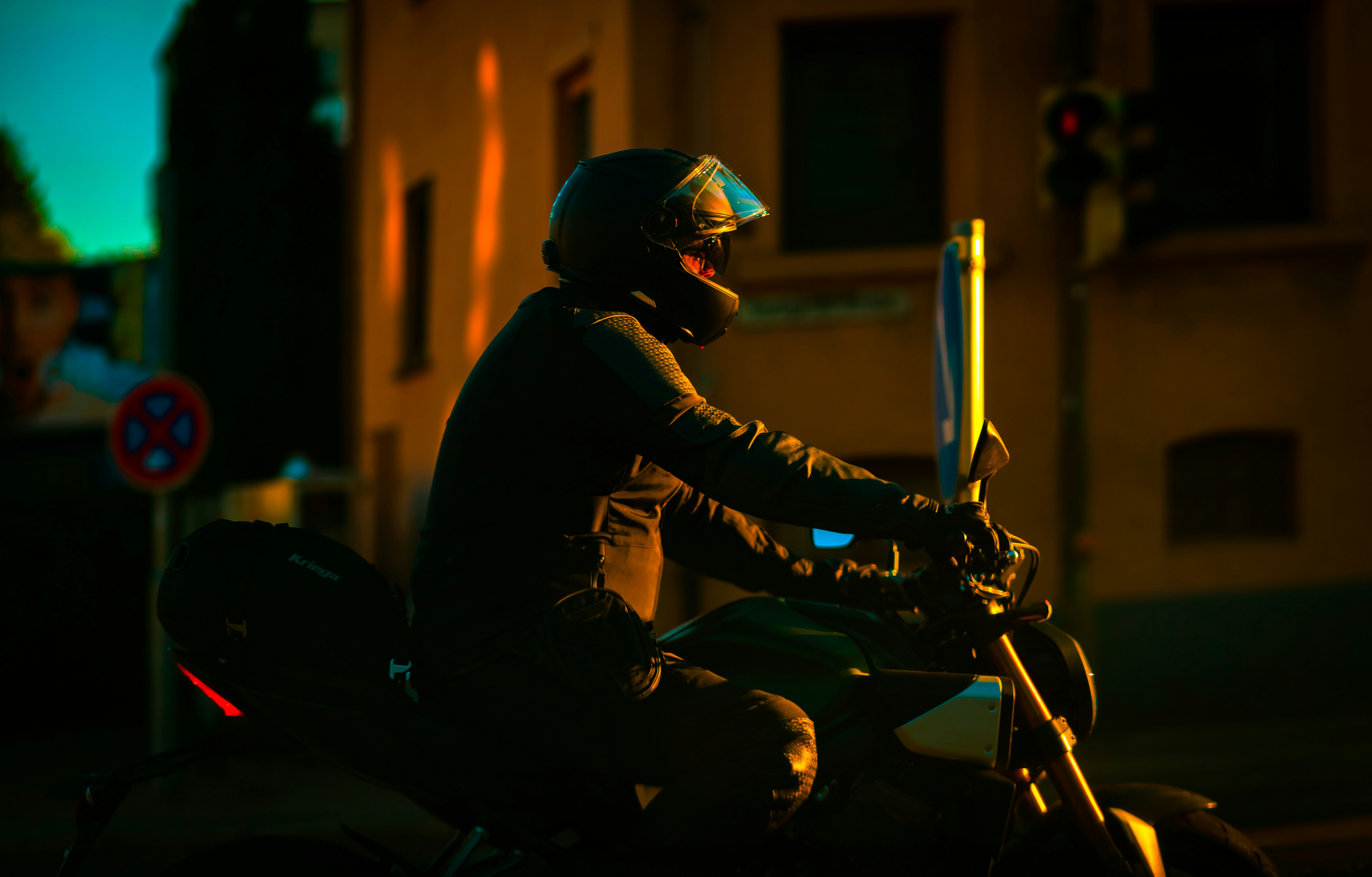 Silhouette of a Rider at Dusk