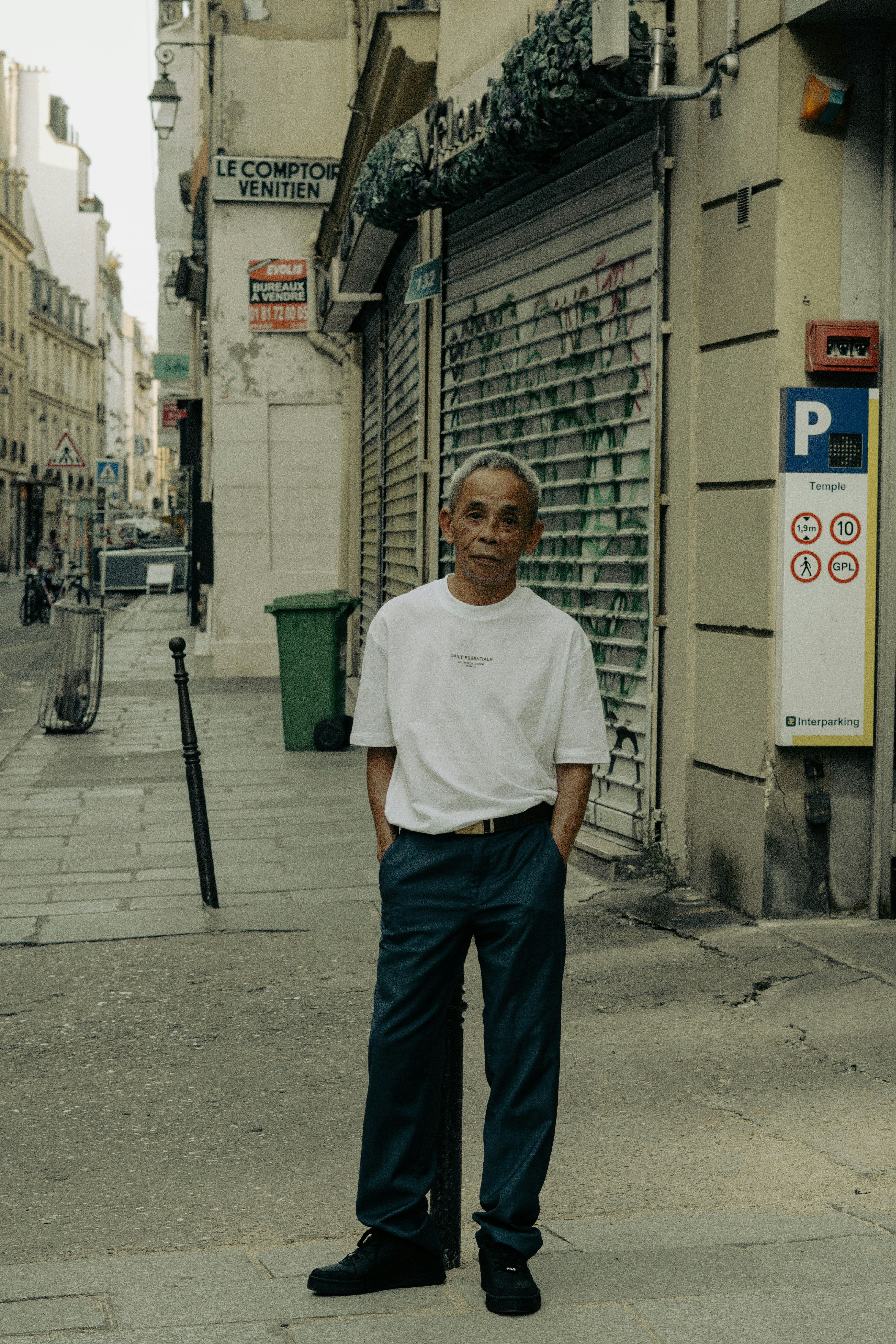 Quiet Stance on a Parisian Street