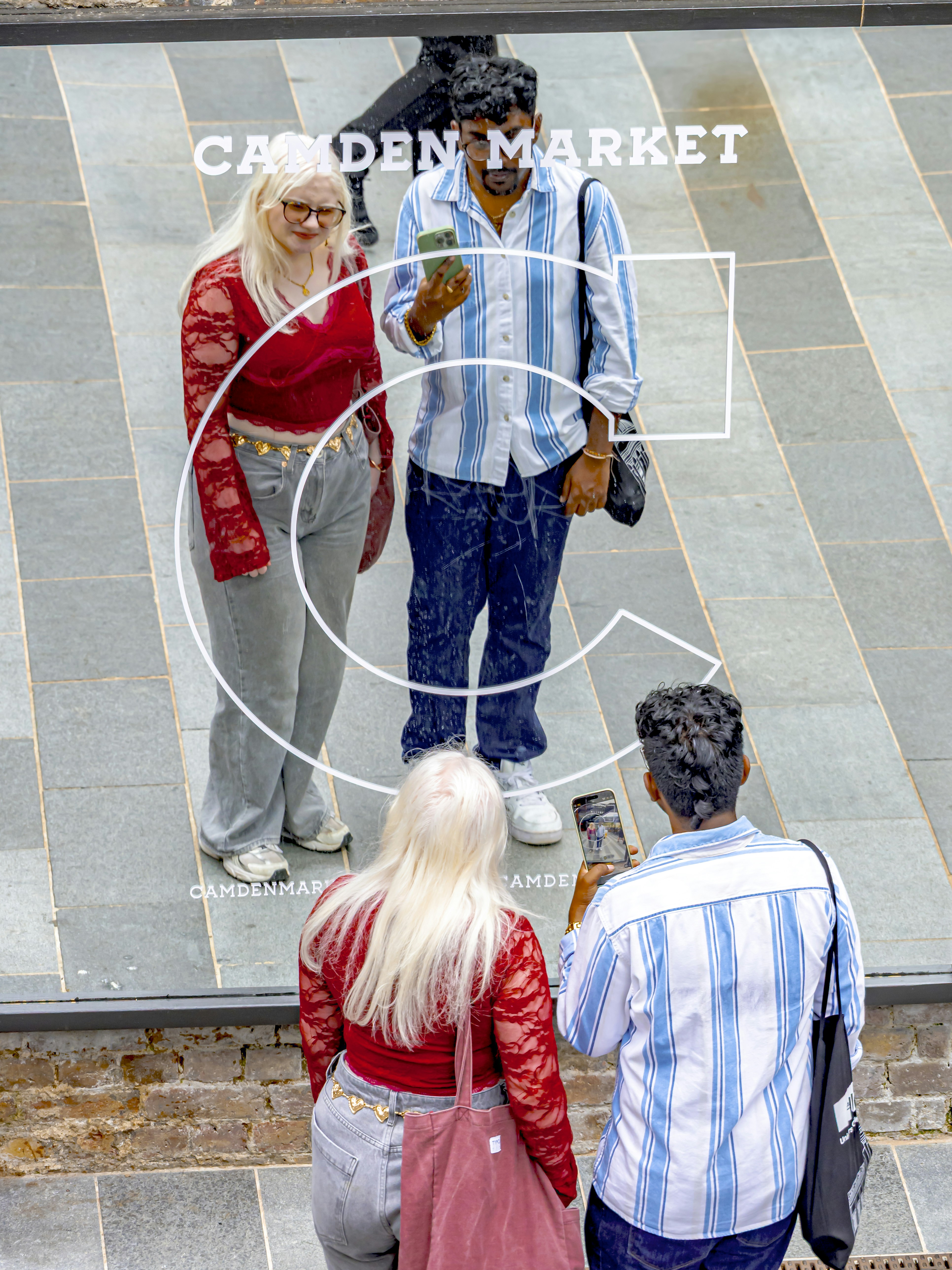 People gathered at camden market