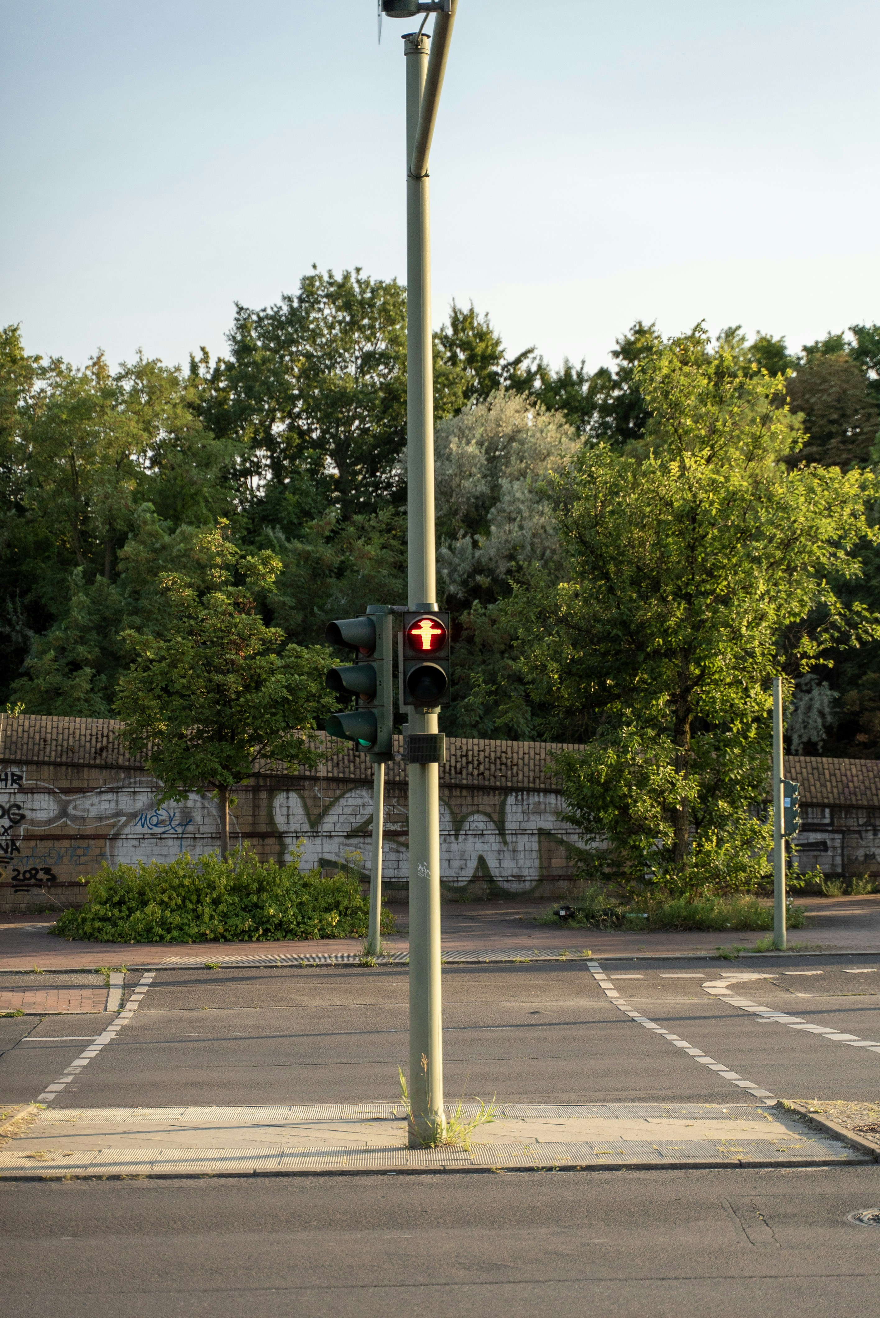 Urban Pause: A Moment at the Crosswalk