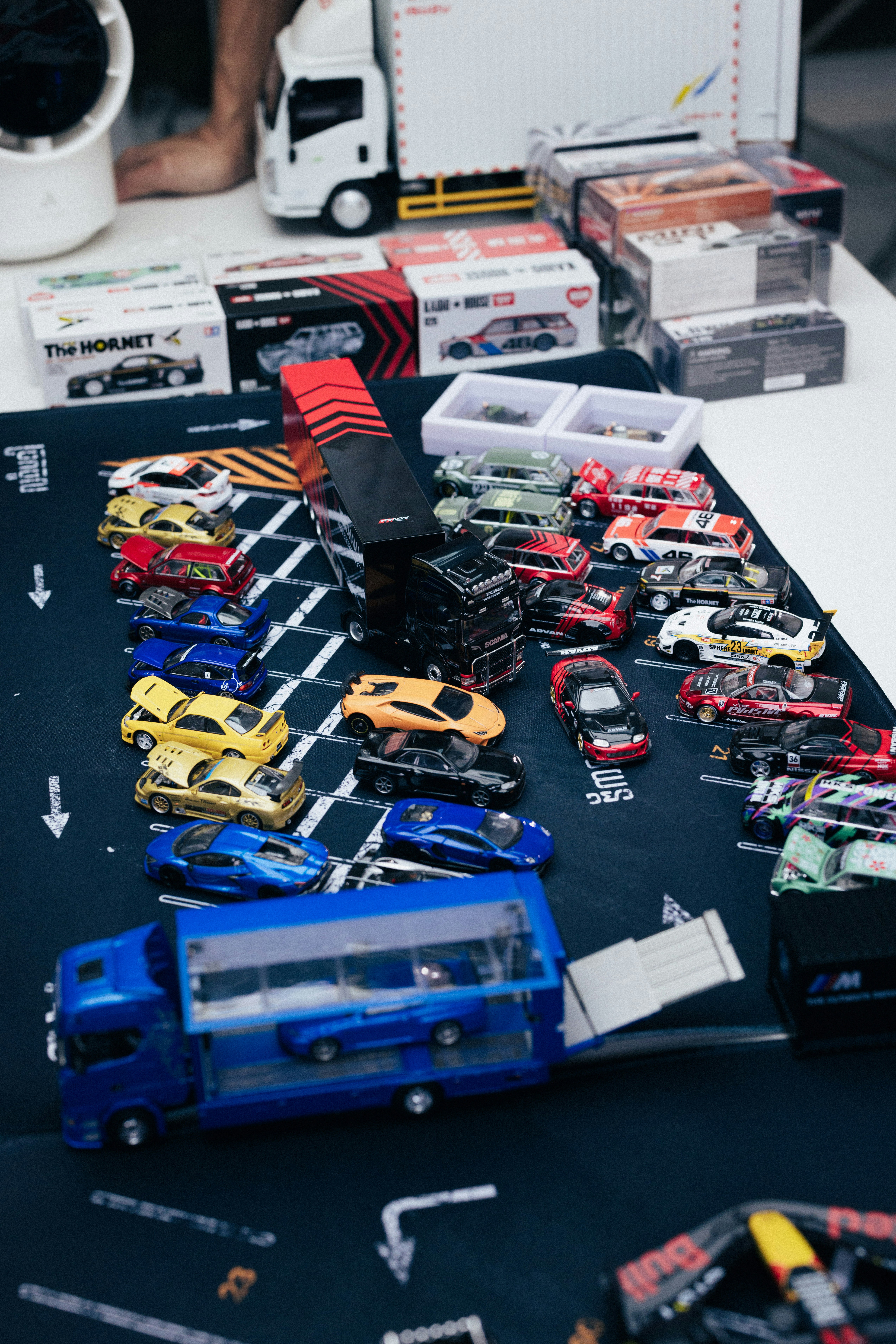 Diecast Collector Cambodia meeting by RC Cambodia | Collection of toy cars and boxes on a table