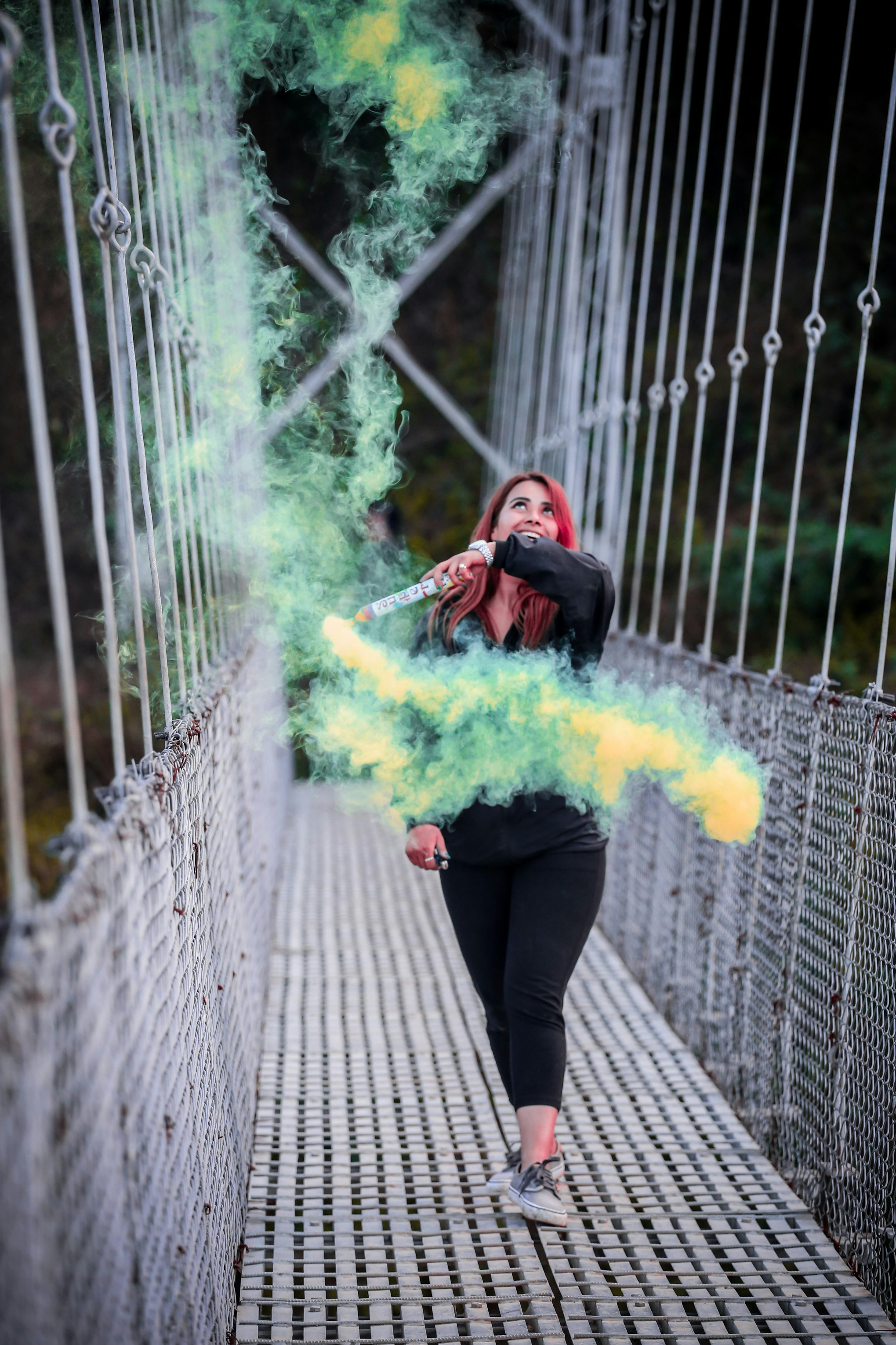 Whispers of Color on a Bridge