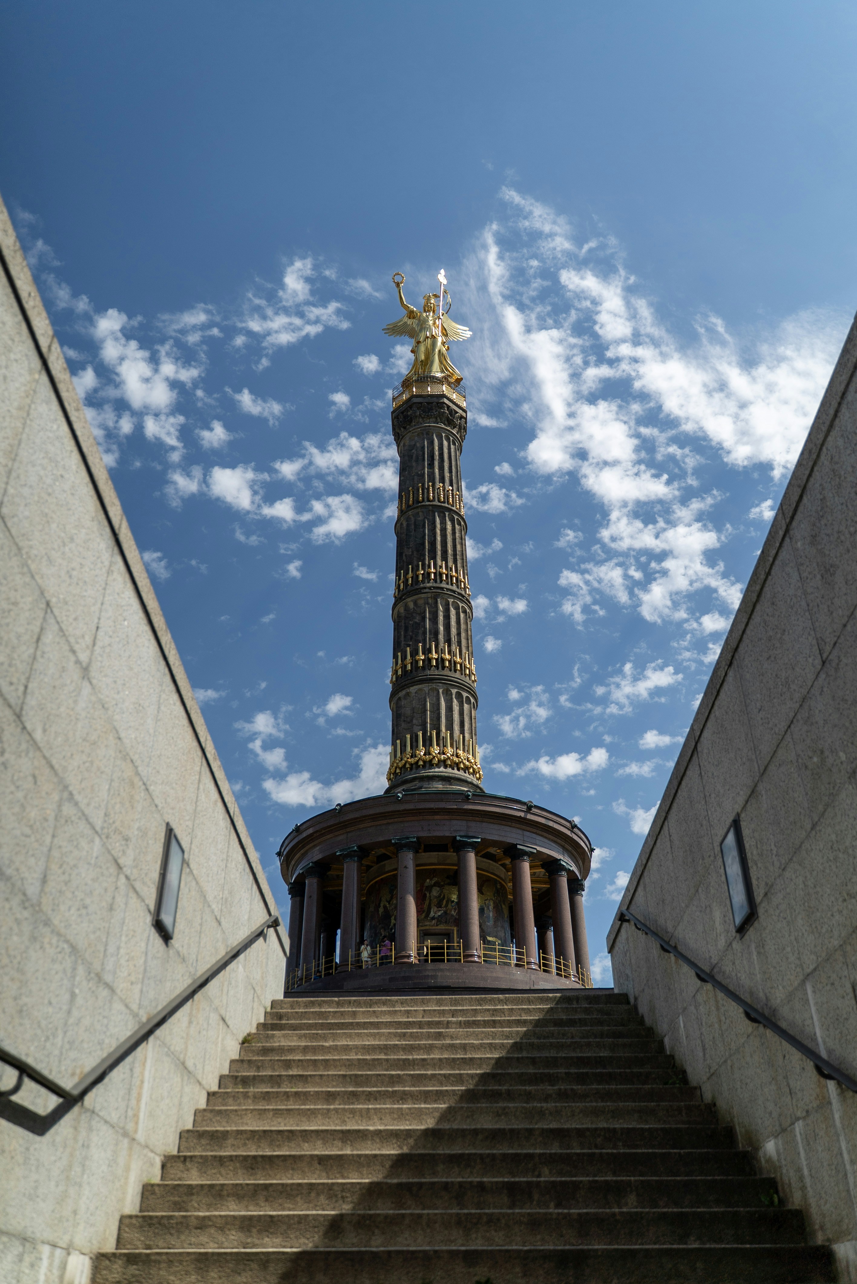 Victory column in berlin under a blue sky