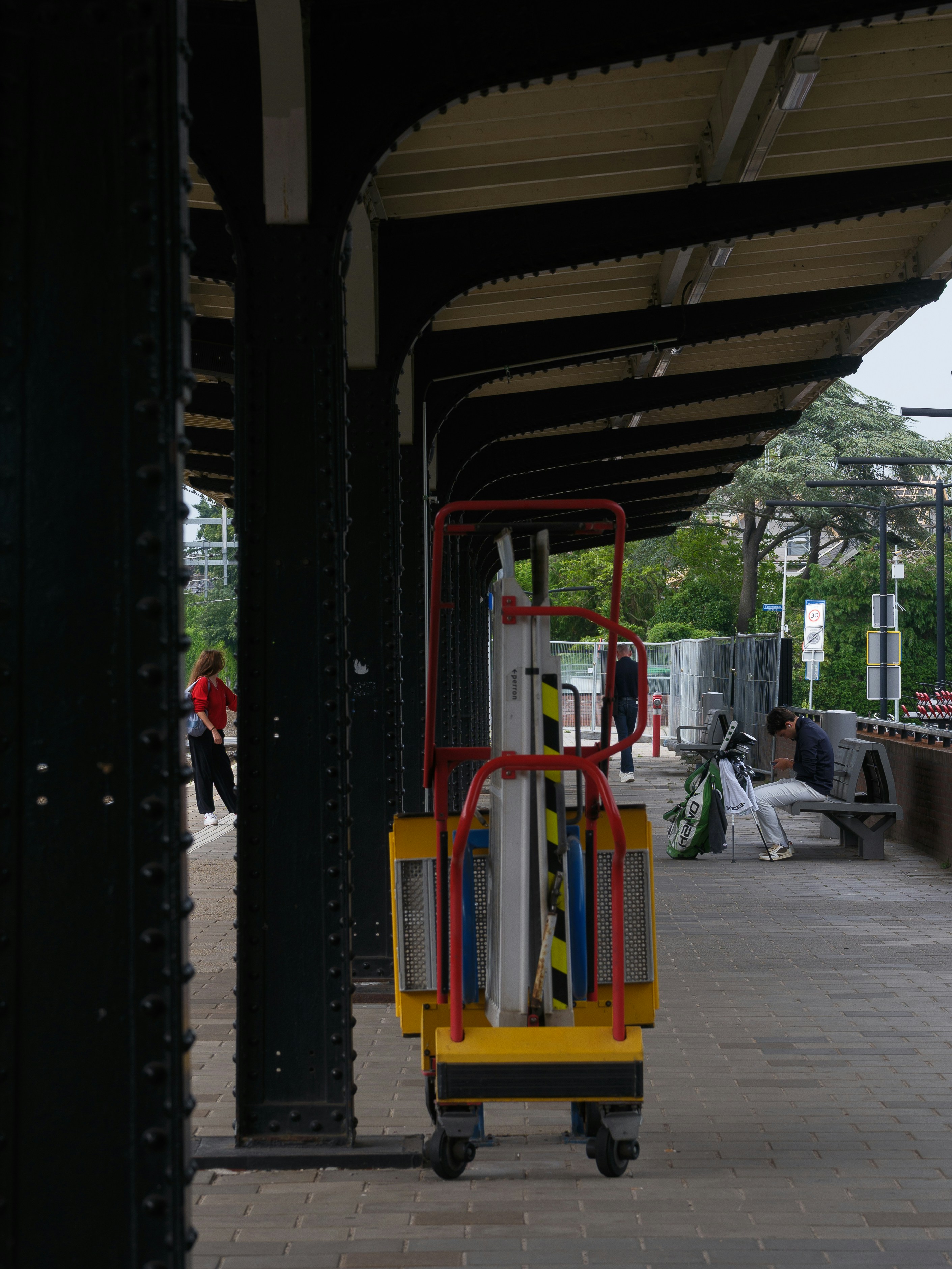 Urban Transit Pause: A Moment in Motion