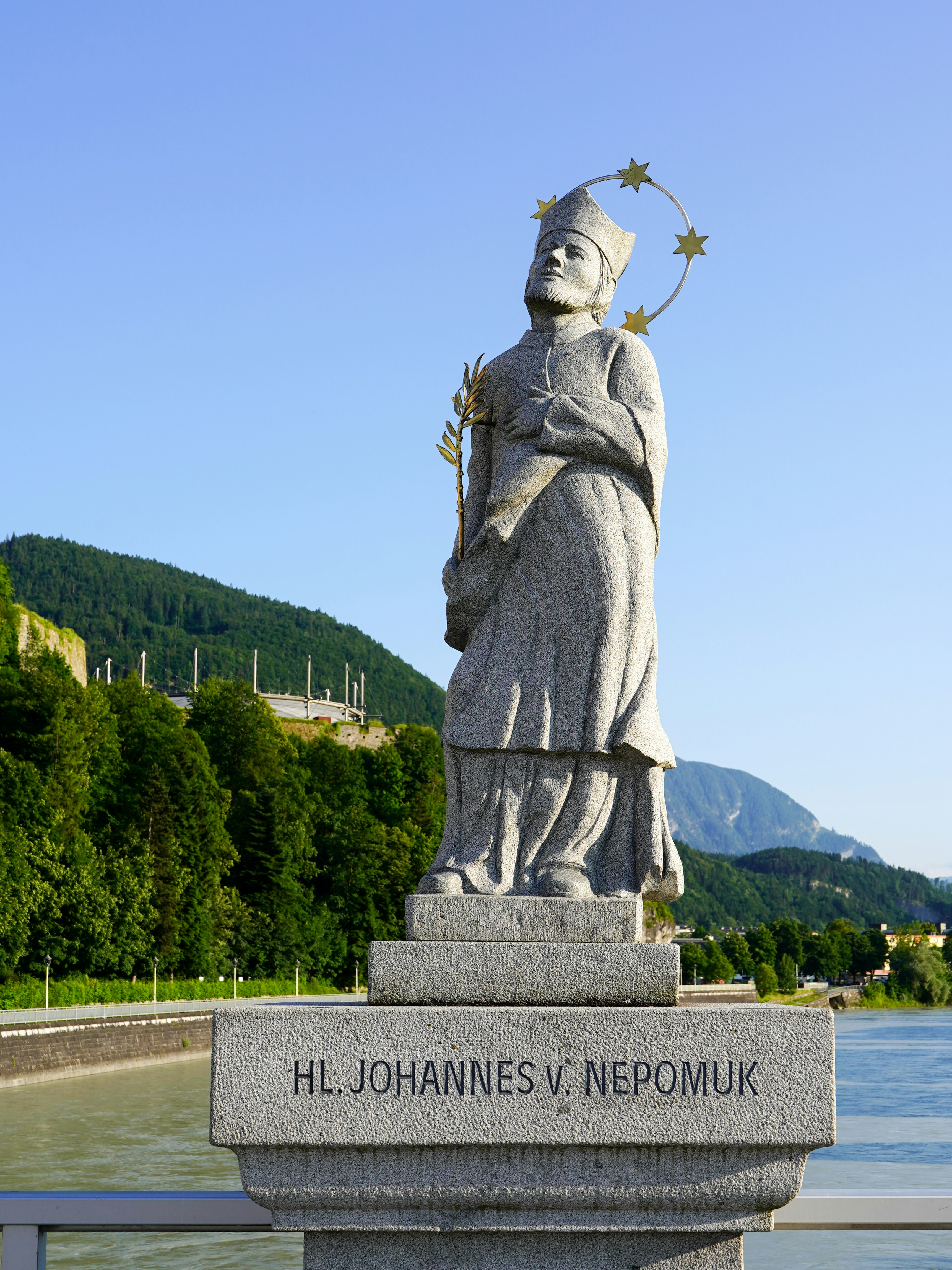 Statue of saint john of nepomuk on a bridge