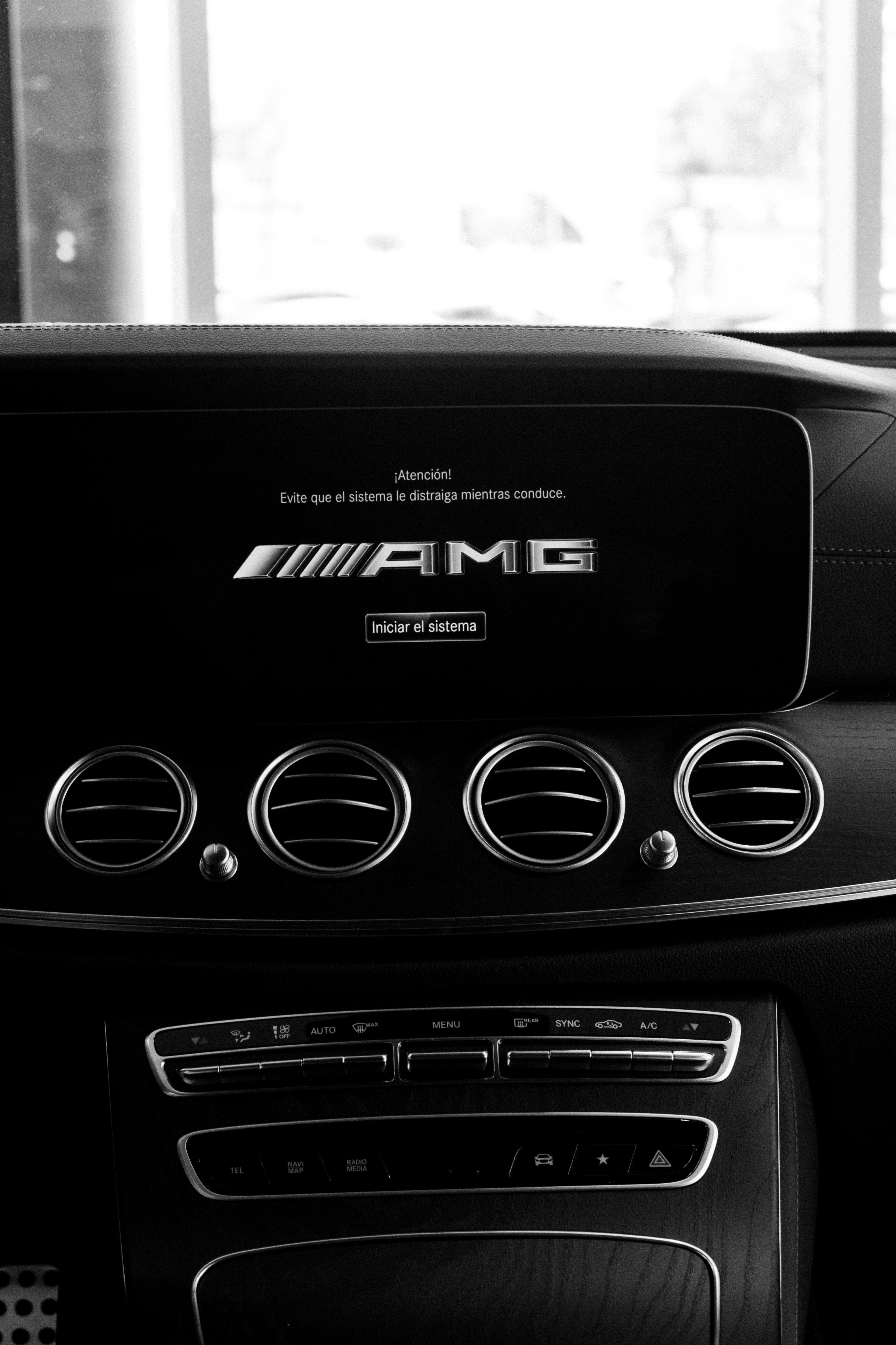 AMG Dashboard in Monochrome: The Quiet Power of Precision