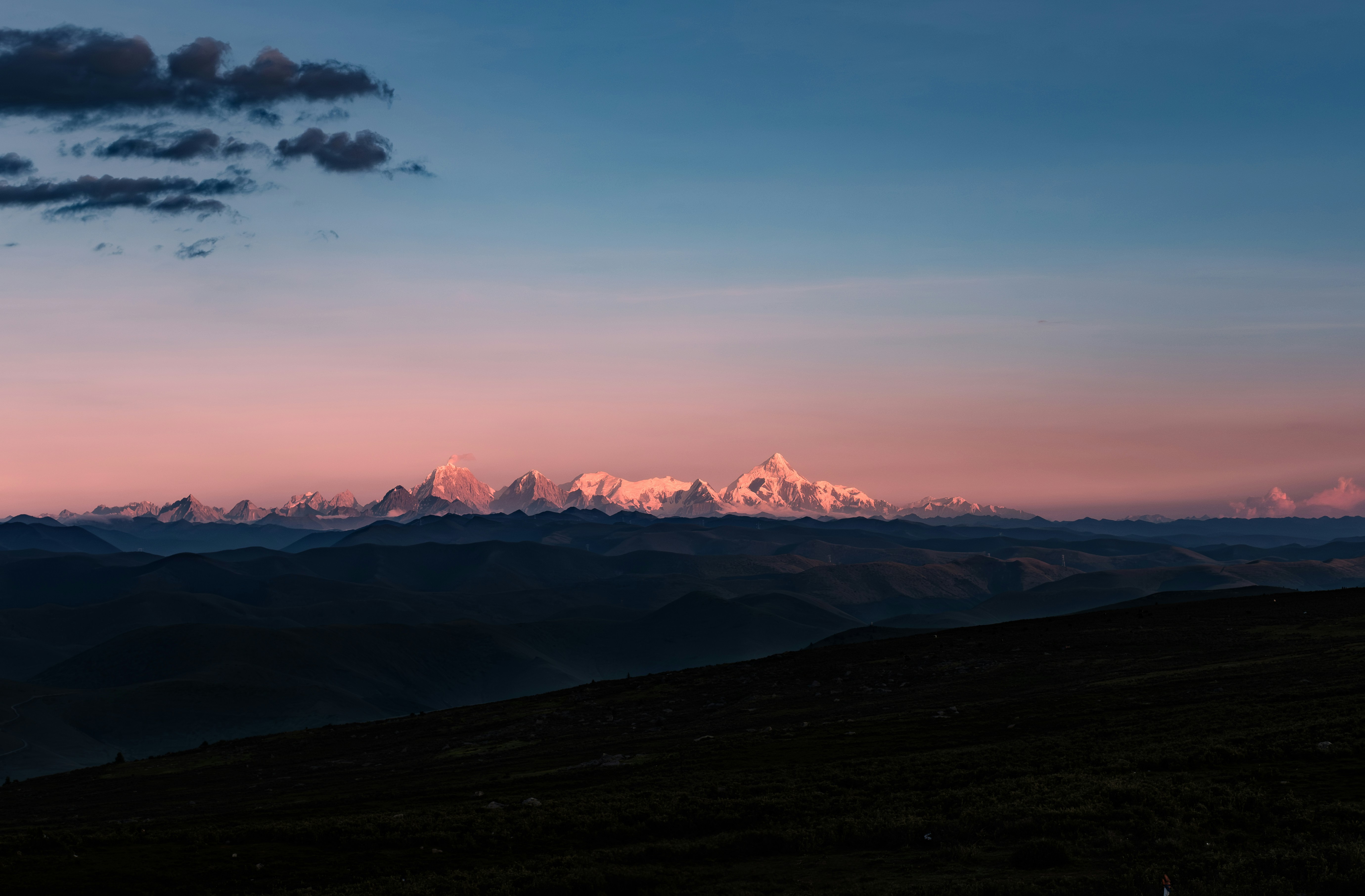 Whispers of Dusk Over Majestic Peaks