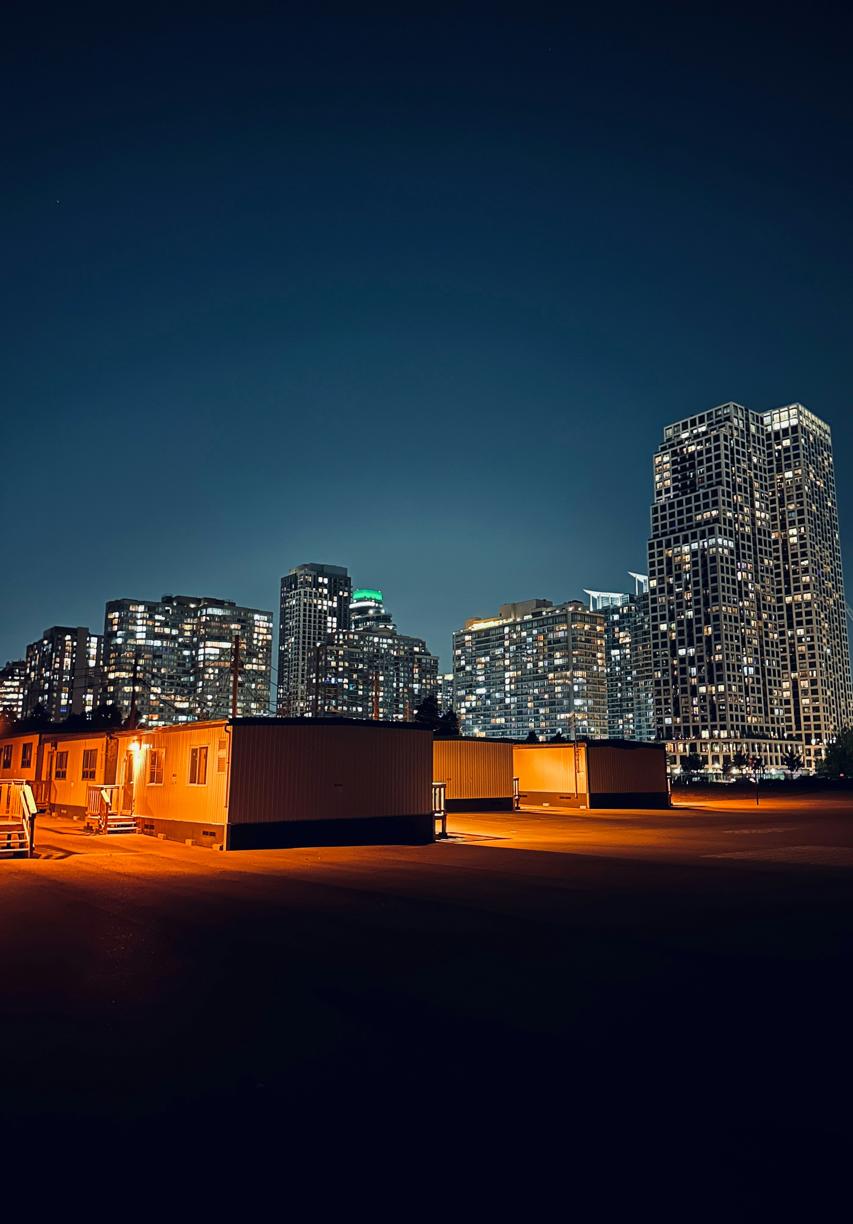 Urban Nightscape: A Dance of Light and Shadows