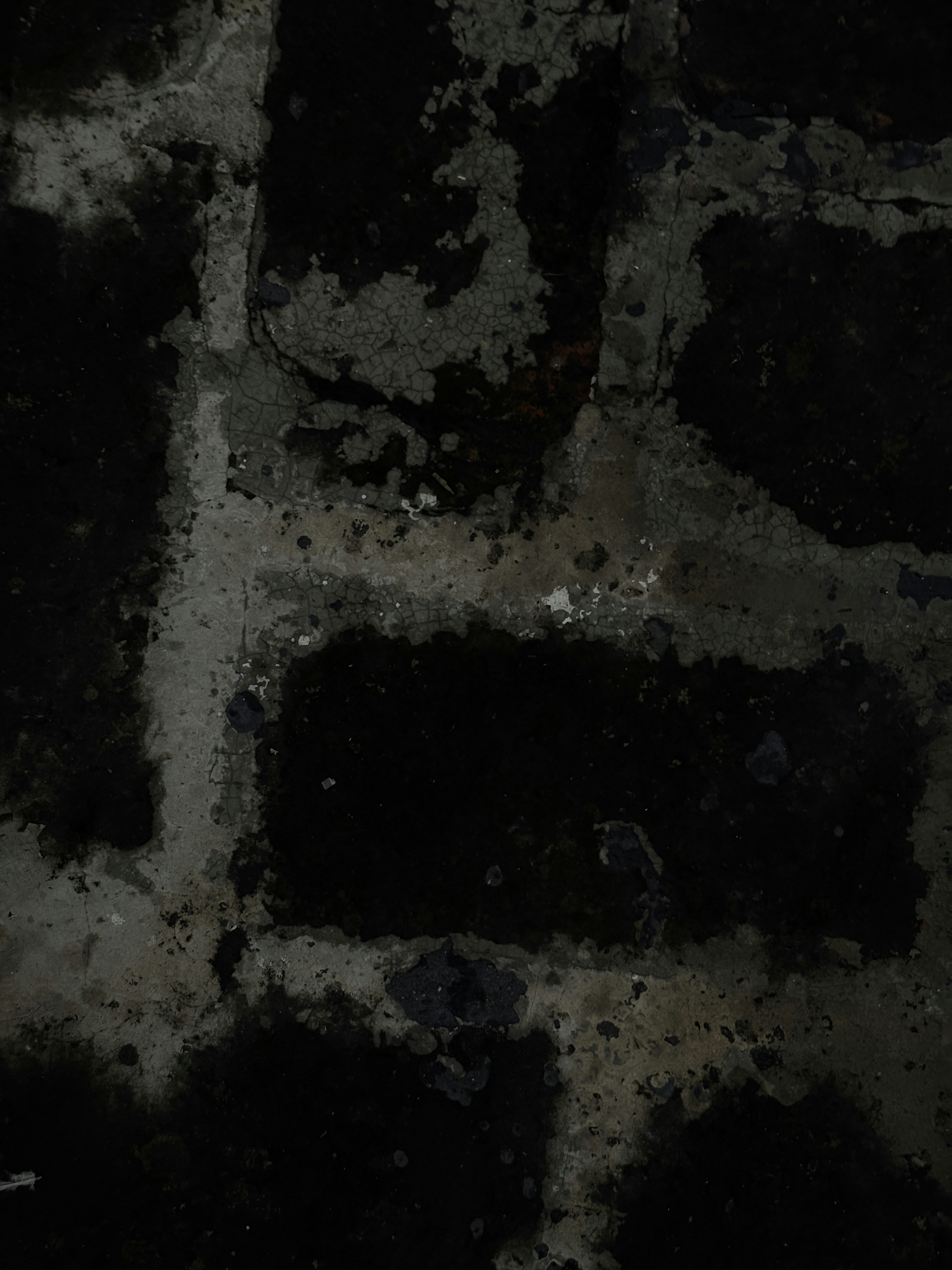 “A minimalistic dark-toned brick wall wallpaper that creates a raw, urban vibe. The subtle textures and deep shades highlight the rugged charm of bricks, making it perfect for those who love industrial and modern aesthetics.” | Dark brick wall with weathered mortar