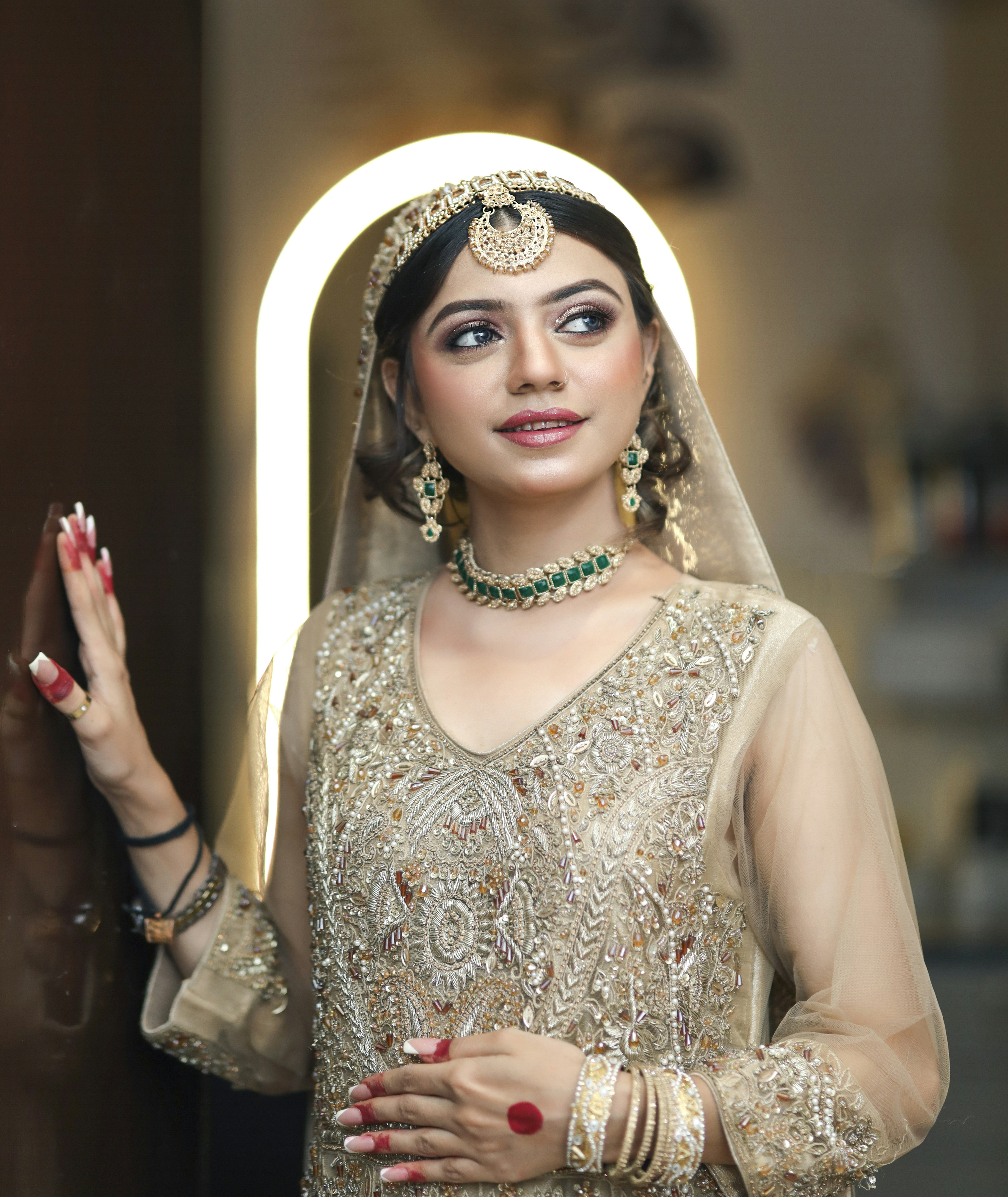 instagram @mastudioofficial work @mastudioofficial | A bride in traditional attire with ornate jewelry