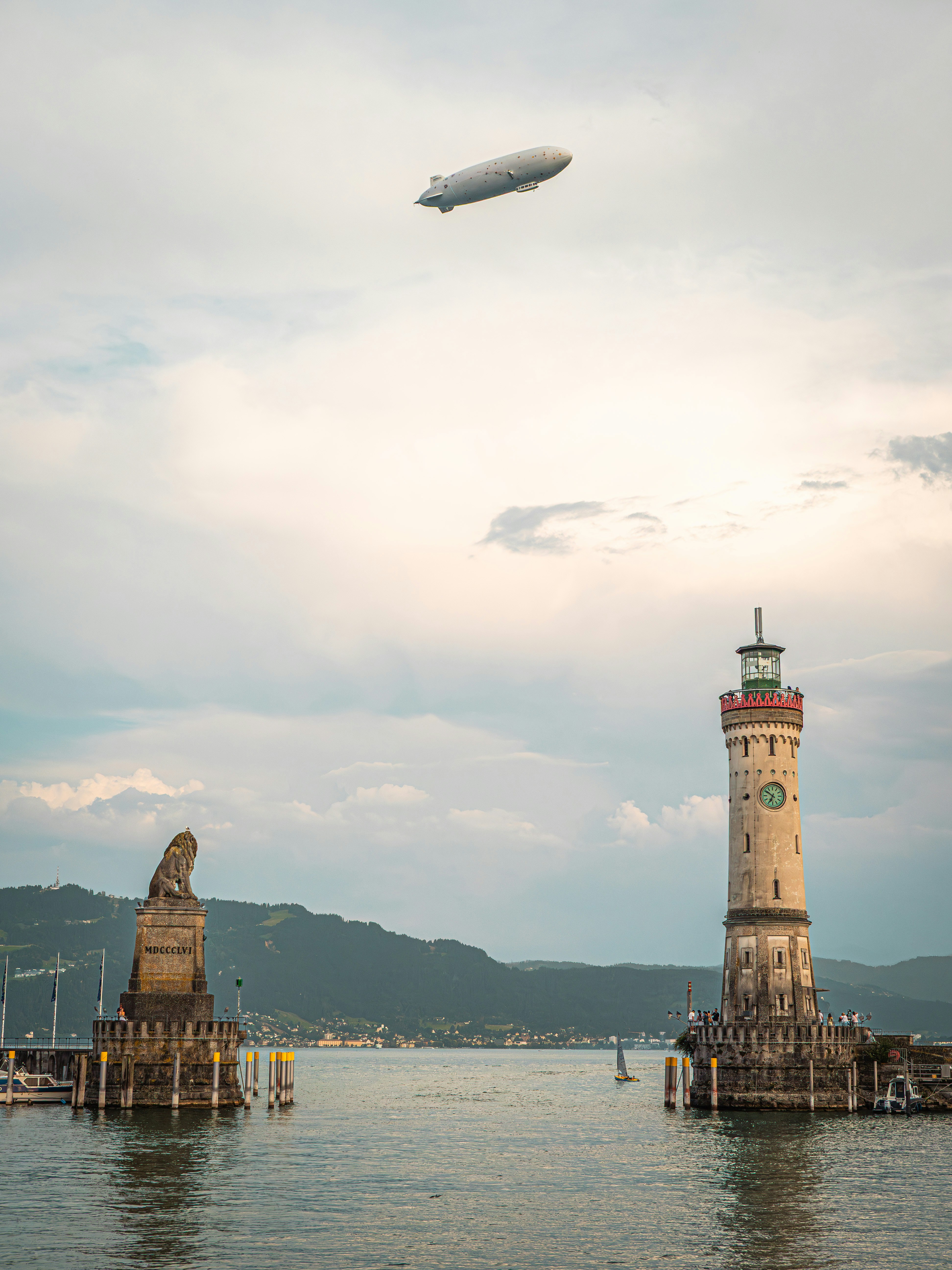 Aerial Harmony Above Historic Sentinels