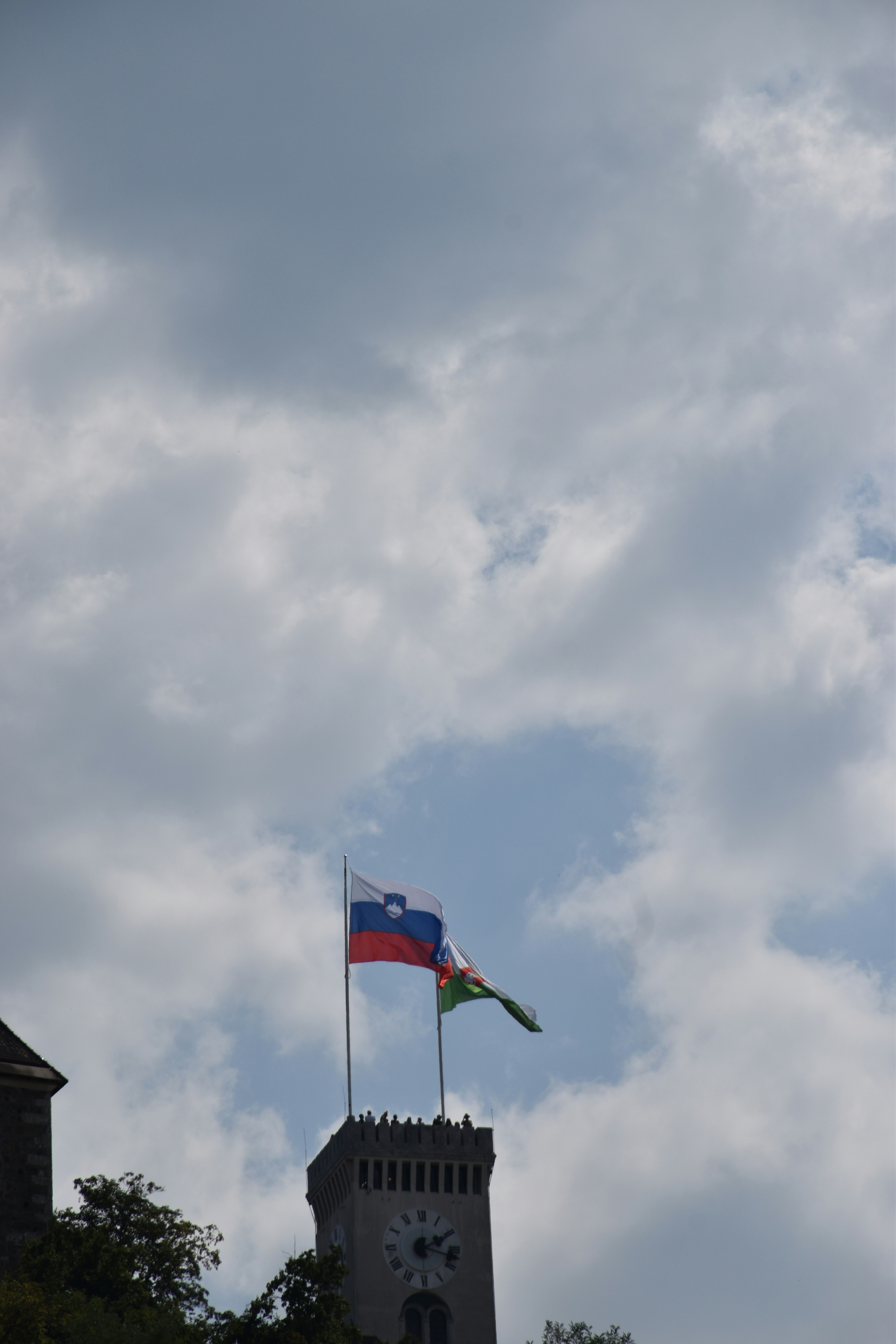 Flags of Unity Against a Turbulent Sky