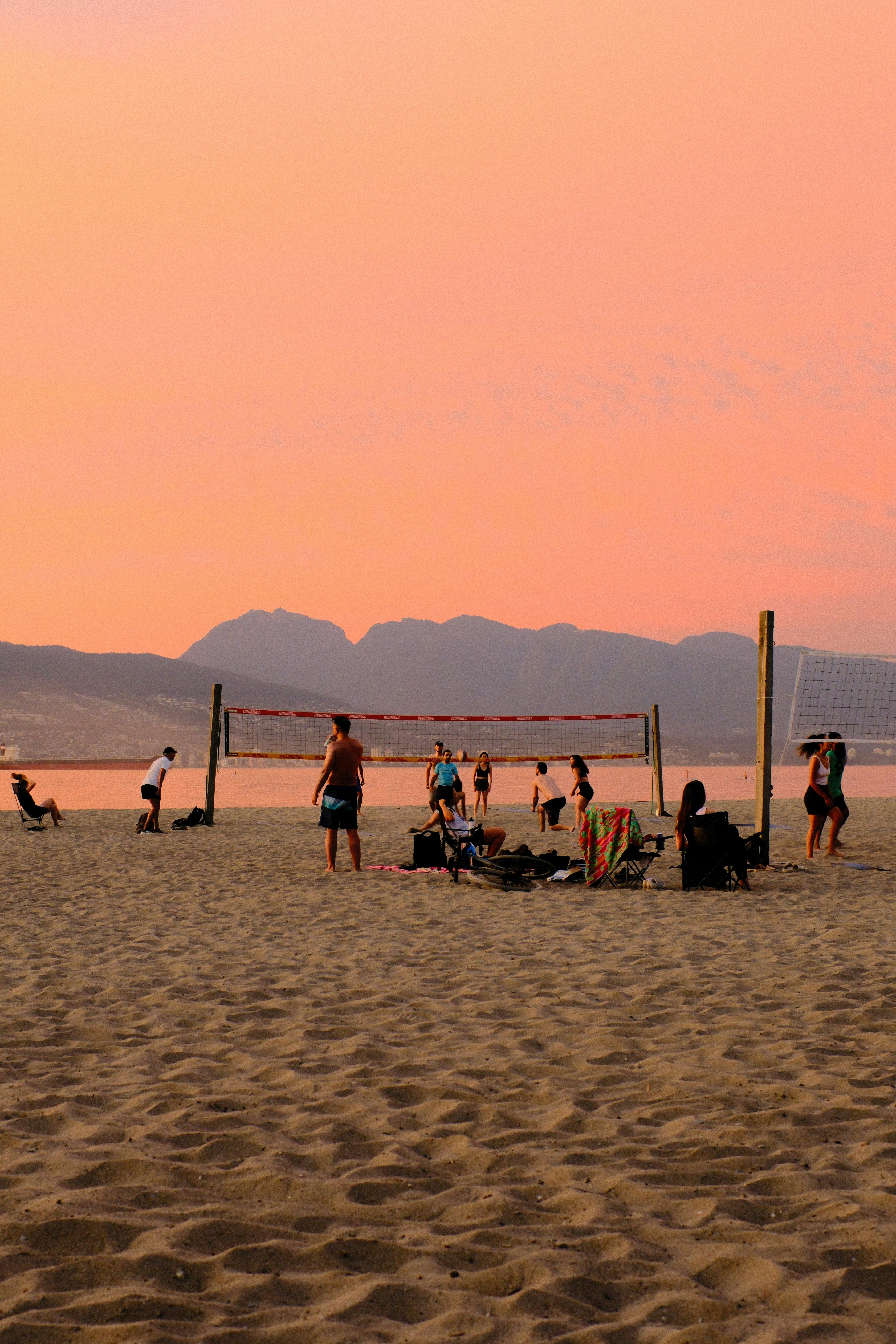 Evening Volleyball on Sandy Shores