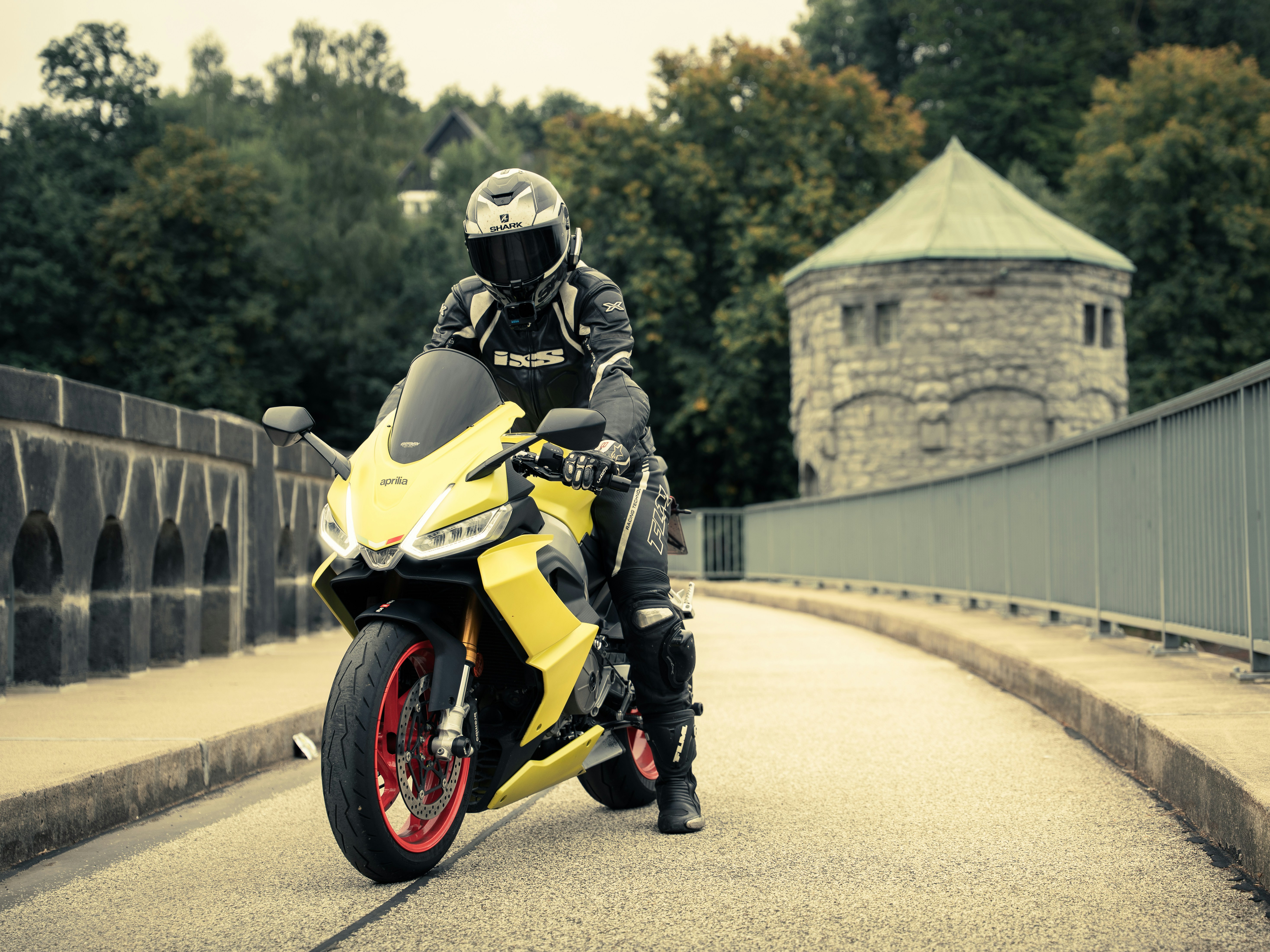 Velocity in Yellow: A Rider's Moment