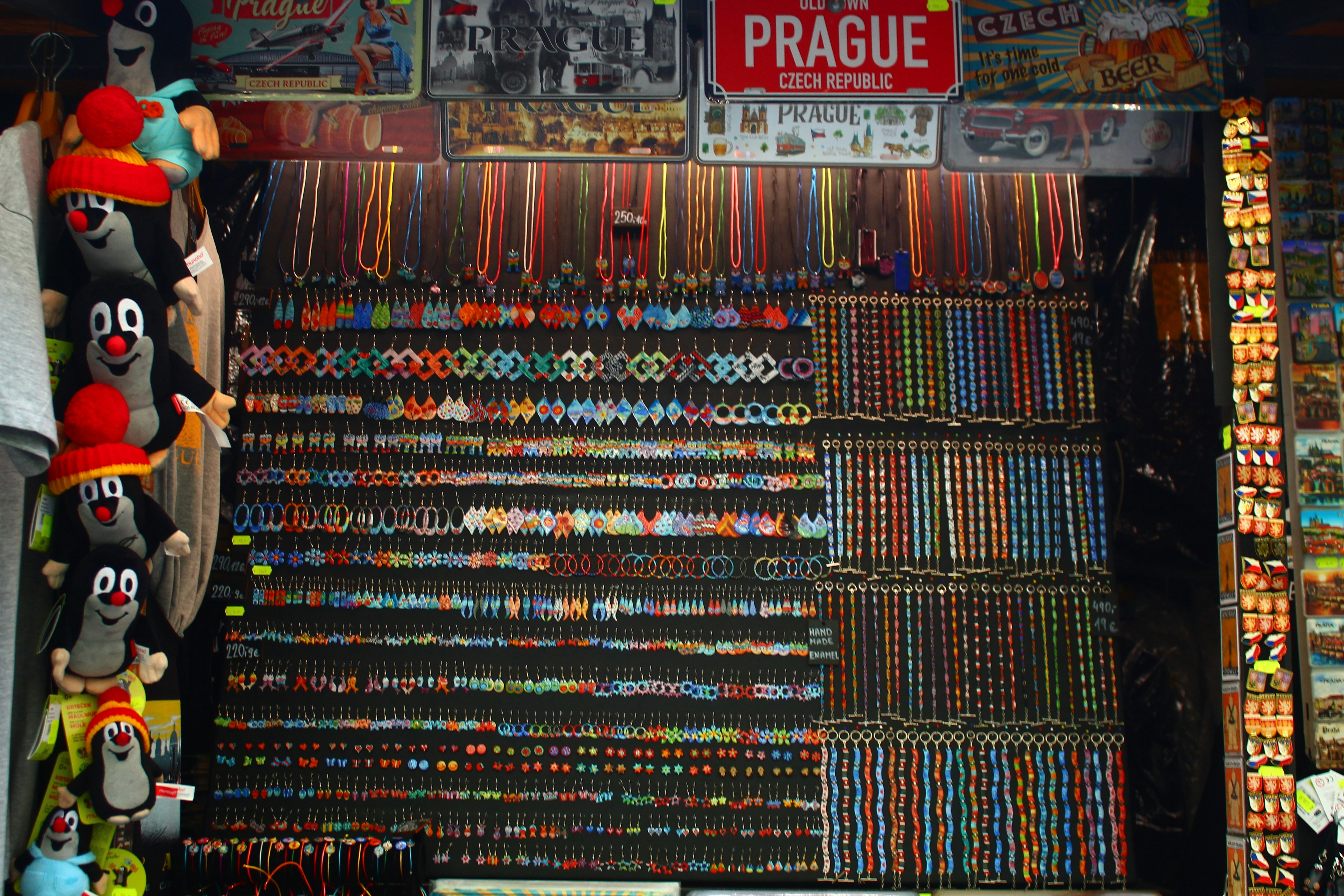Colorful Trinkets of Prague: A Market's Mosaic