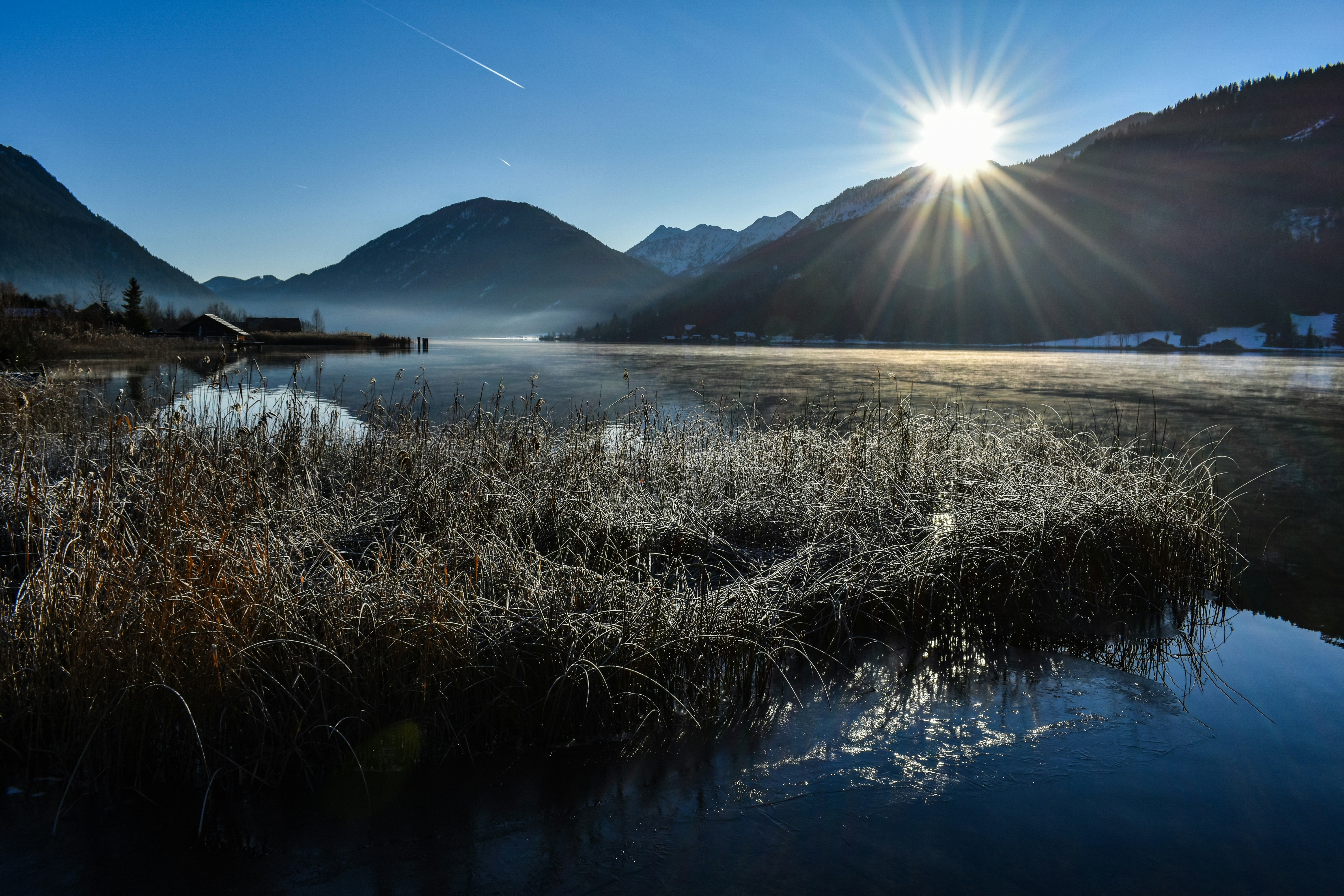 Morning Frost on Tranquil Waters