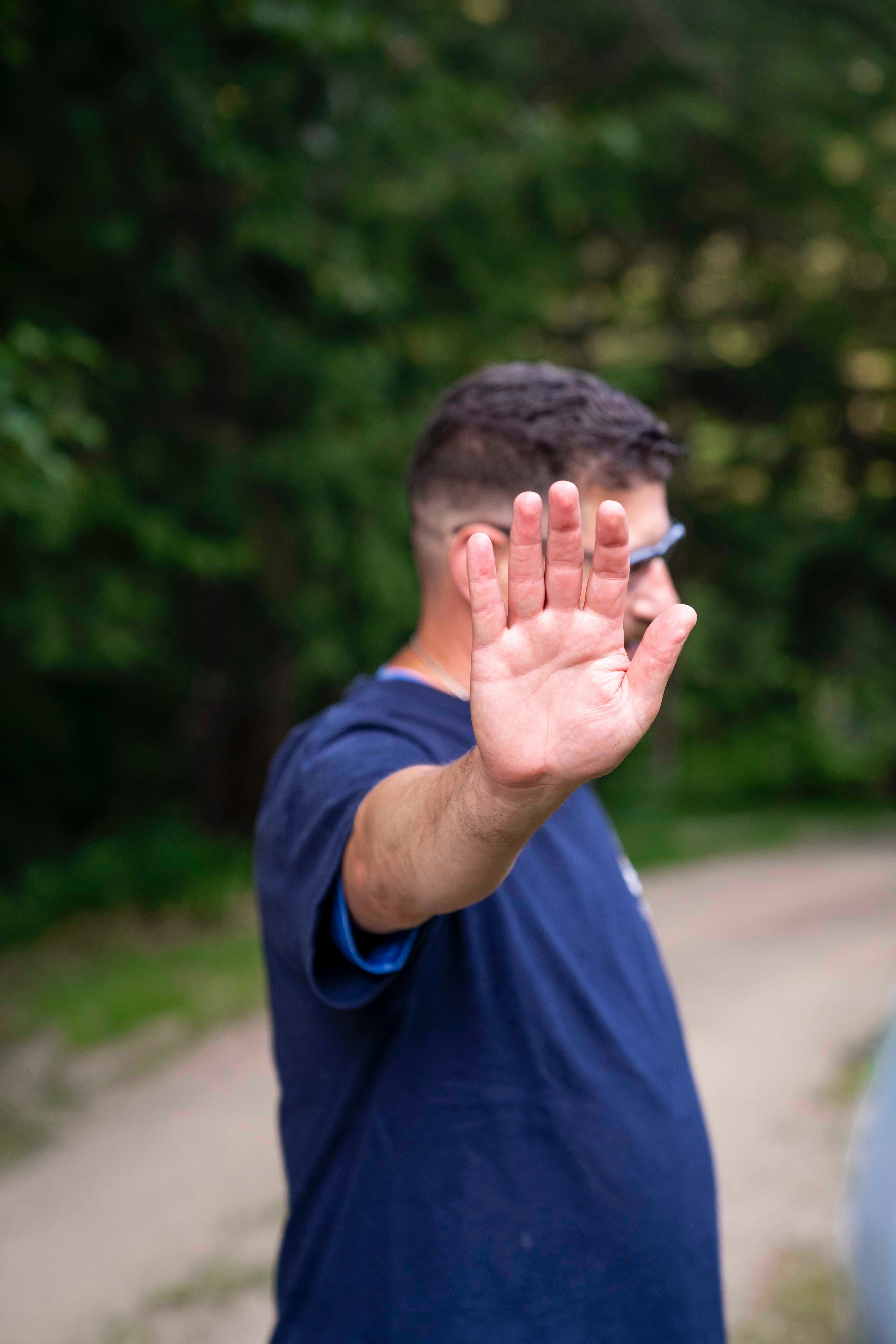 A Gesture of Rejection in Nature's Embrace