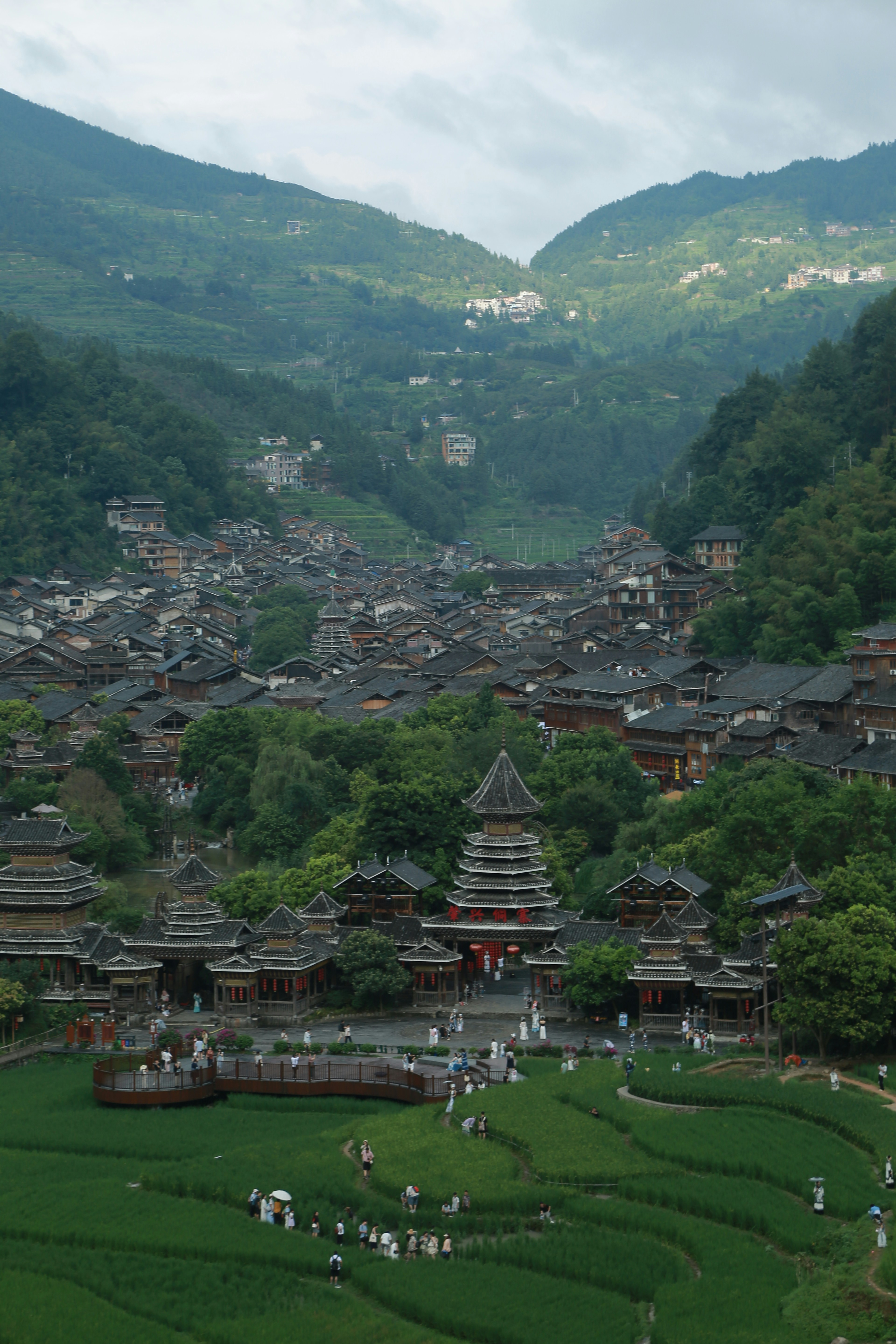 Harmony in Green: A Village Embraced by Nature