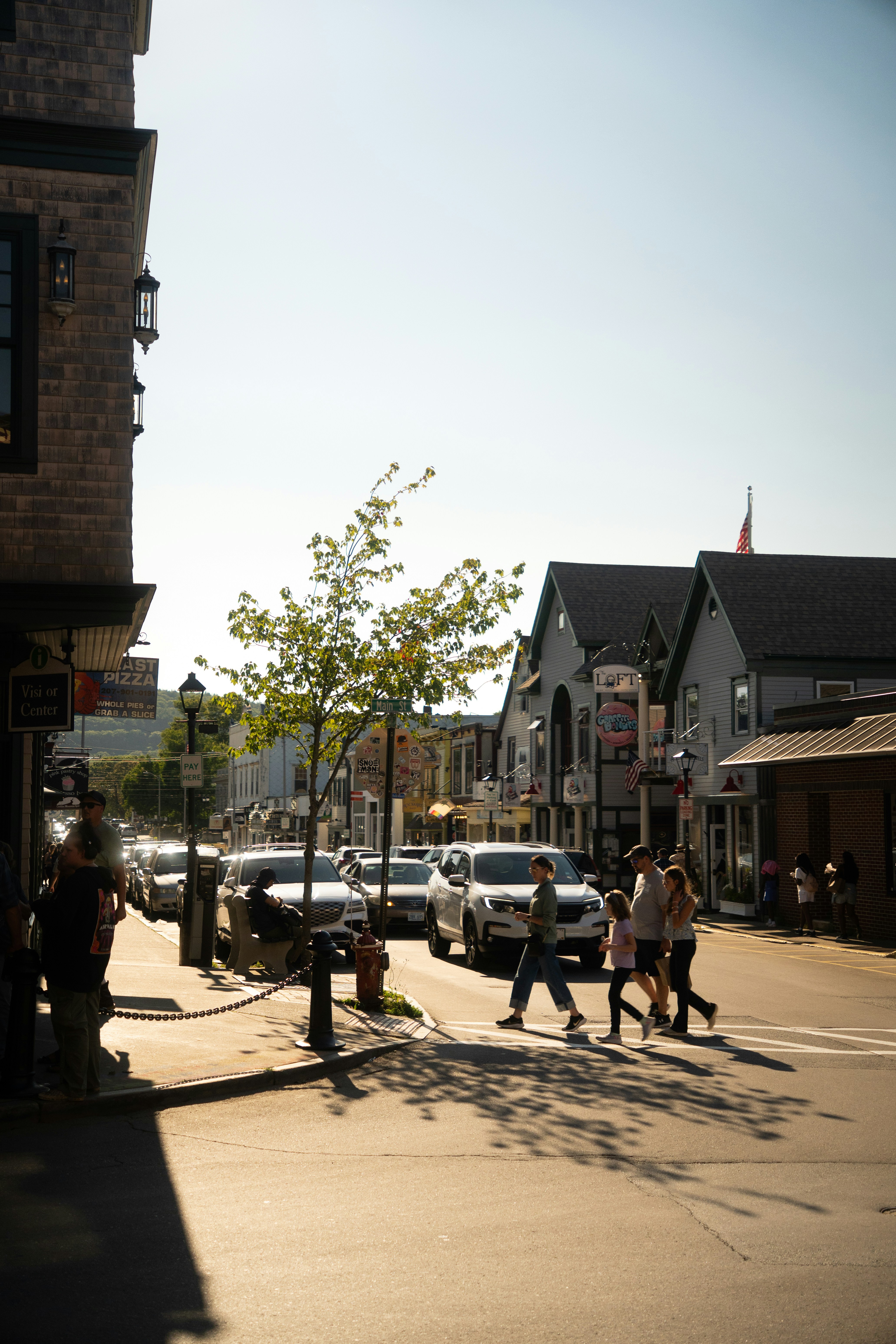 Urban Stroll Amidst Sunlit Streets