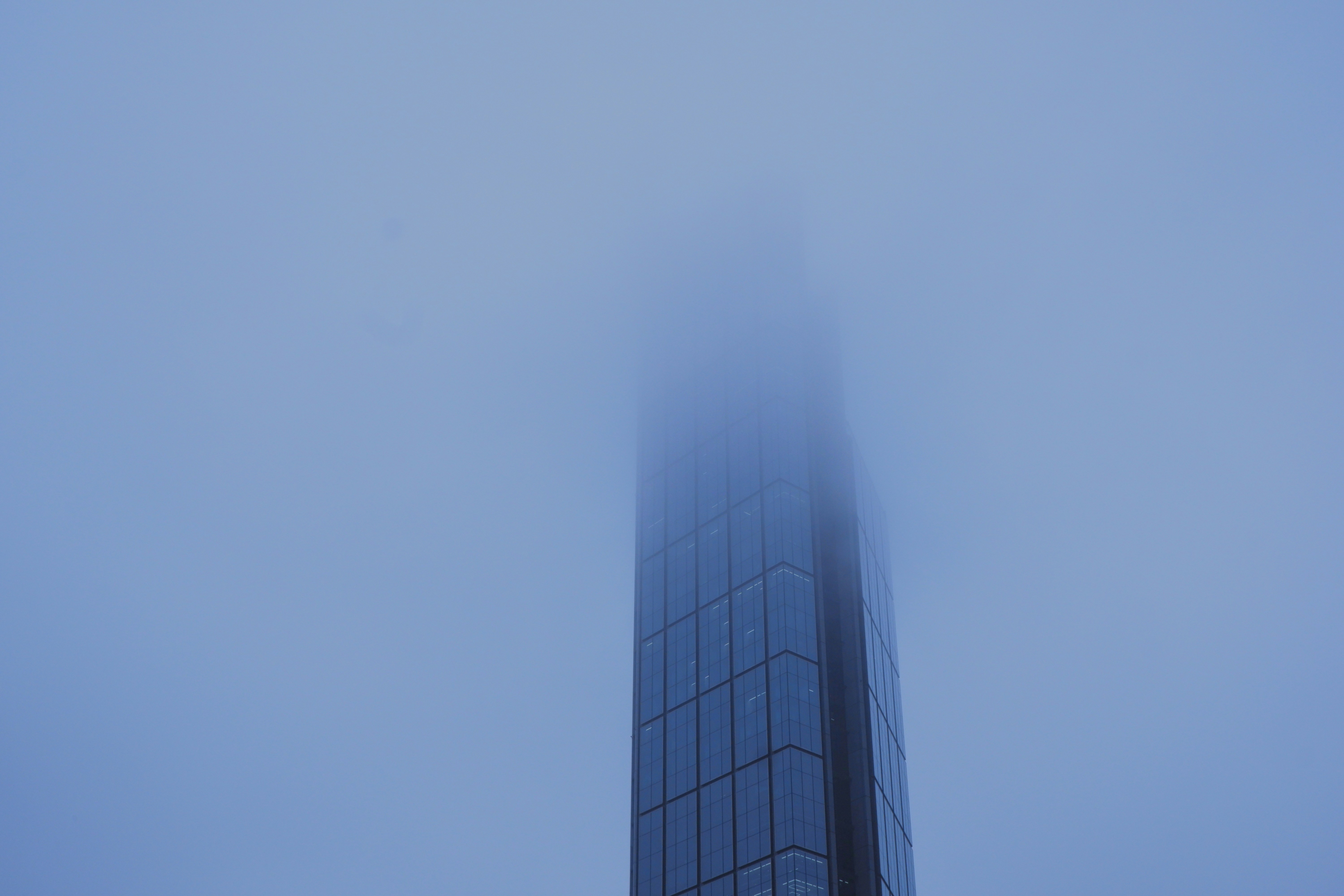 Veil of Mist Over Urban Heights