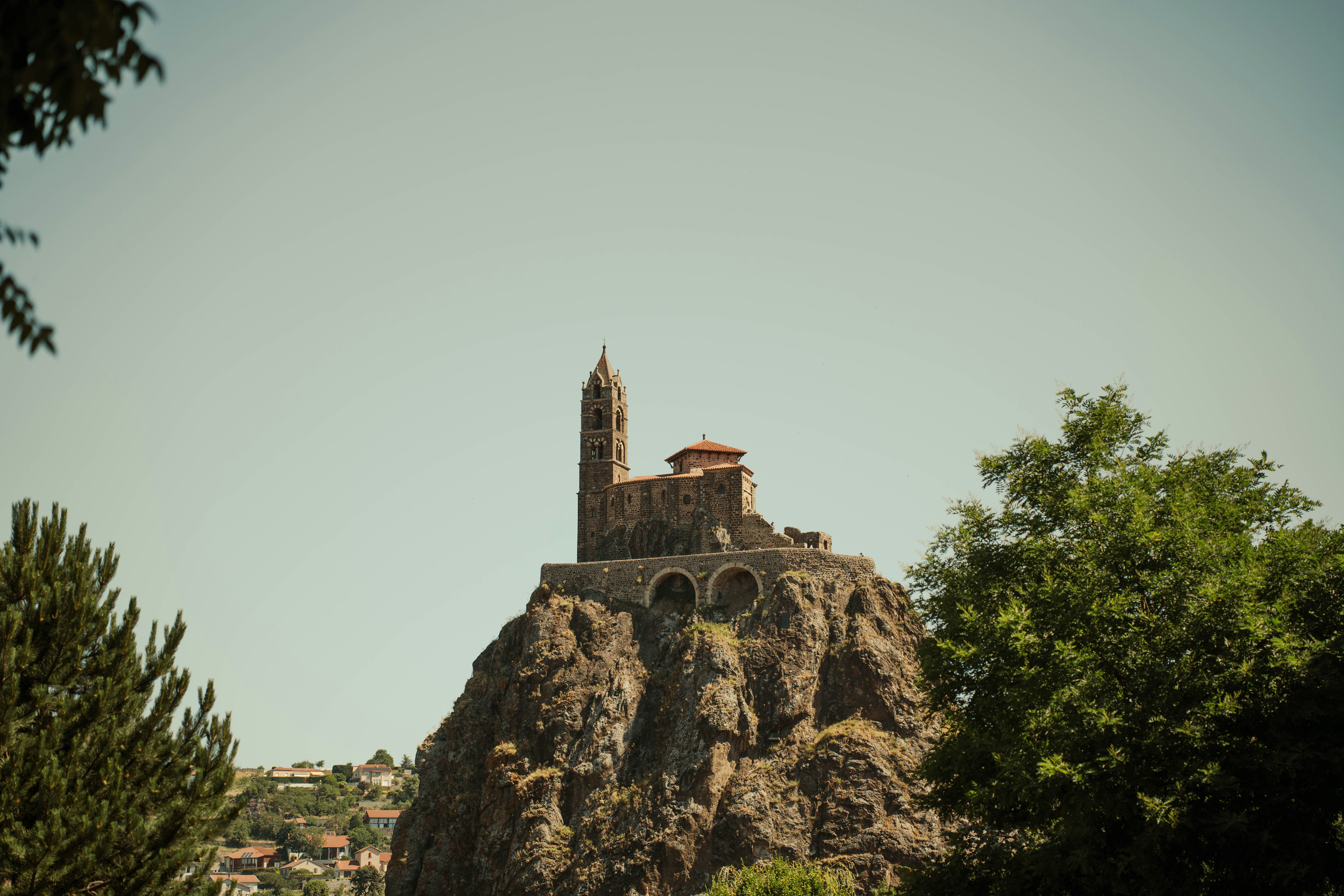 Chapel perched atop a rocky outcrop
