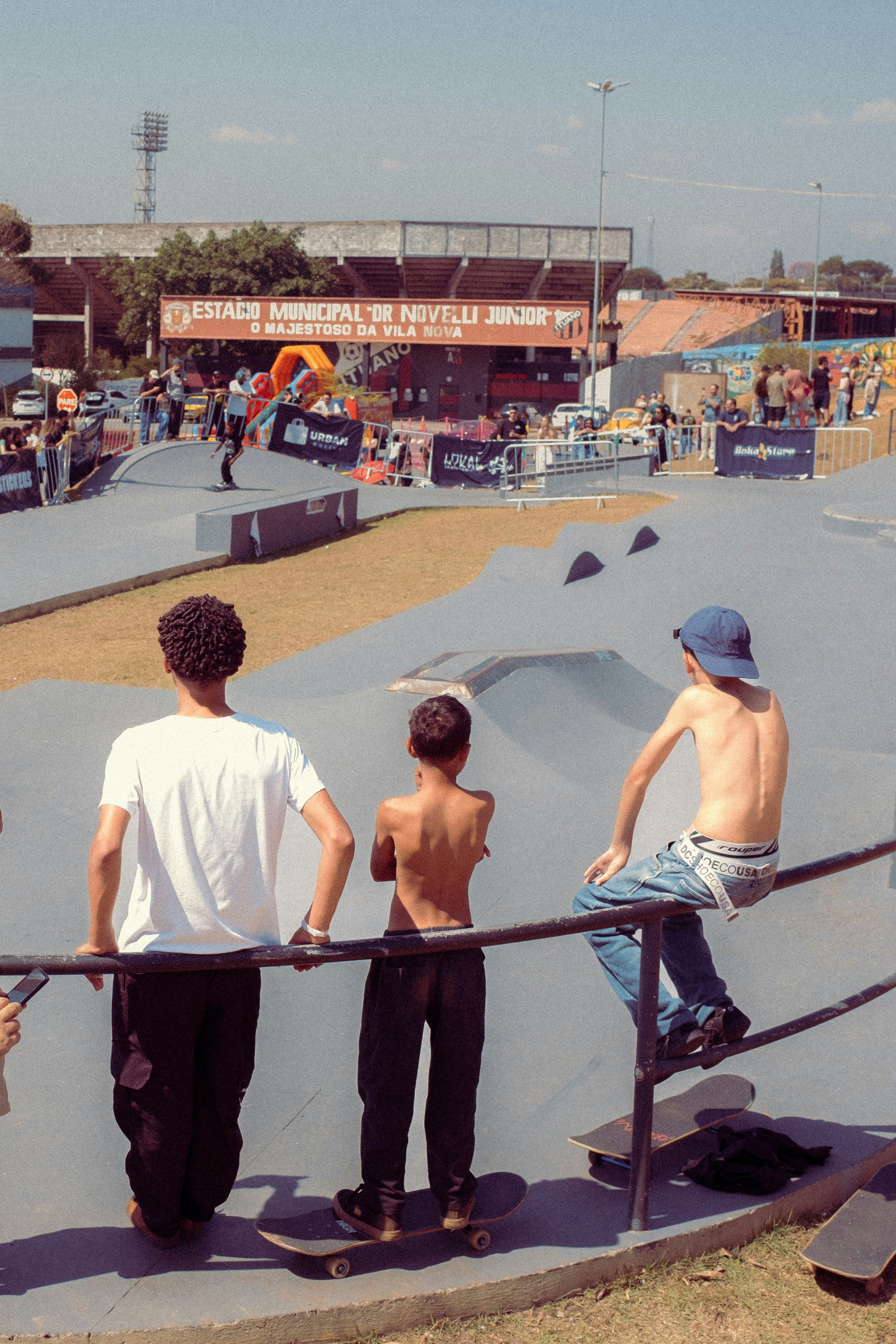 Youthful Anticipation at the Skatepark