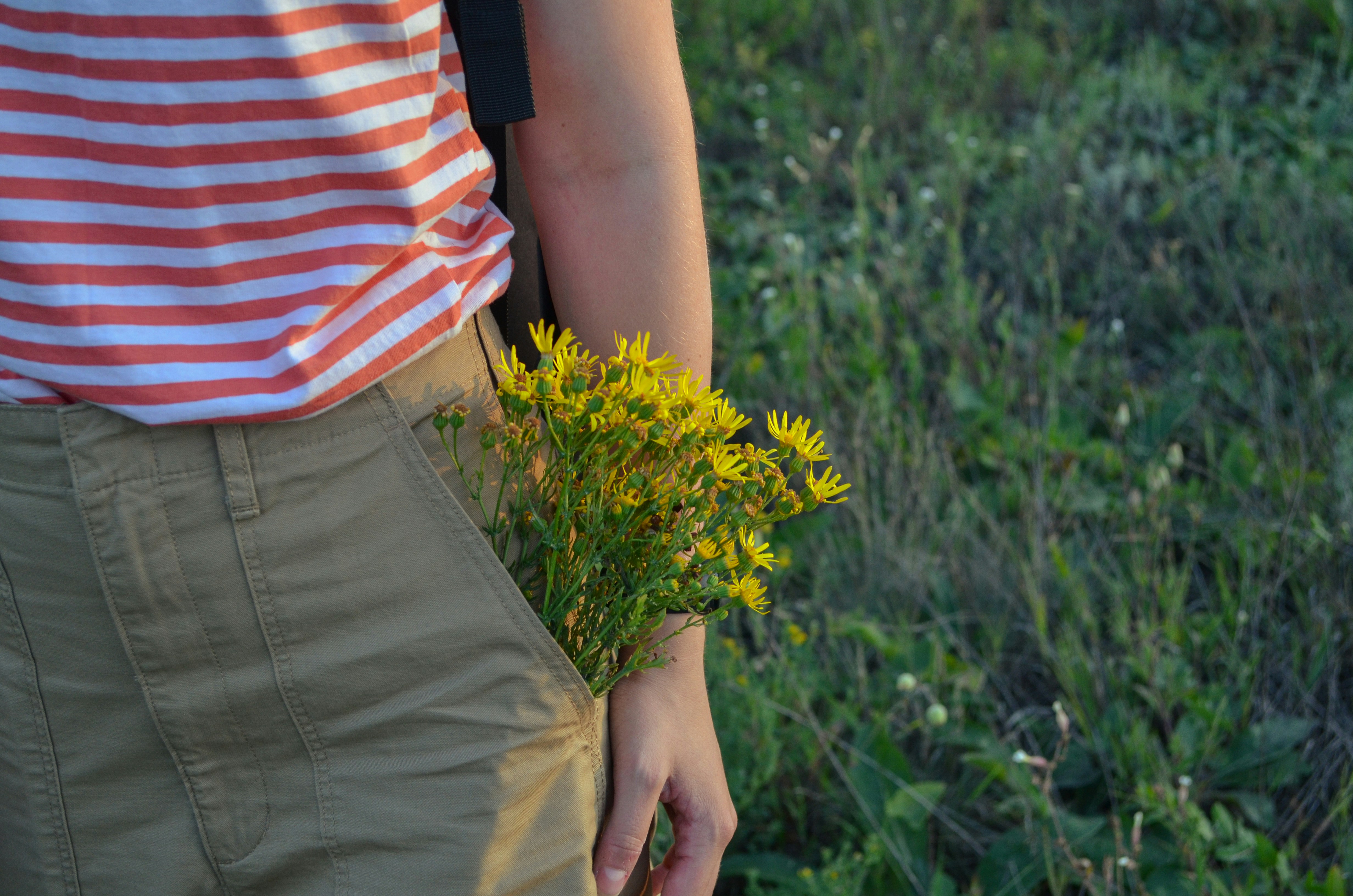 Nature's Pocket: A Floral Embrace