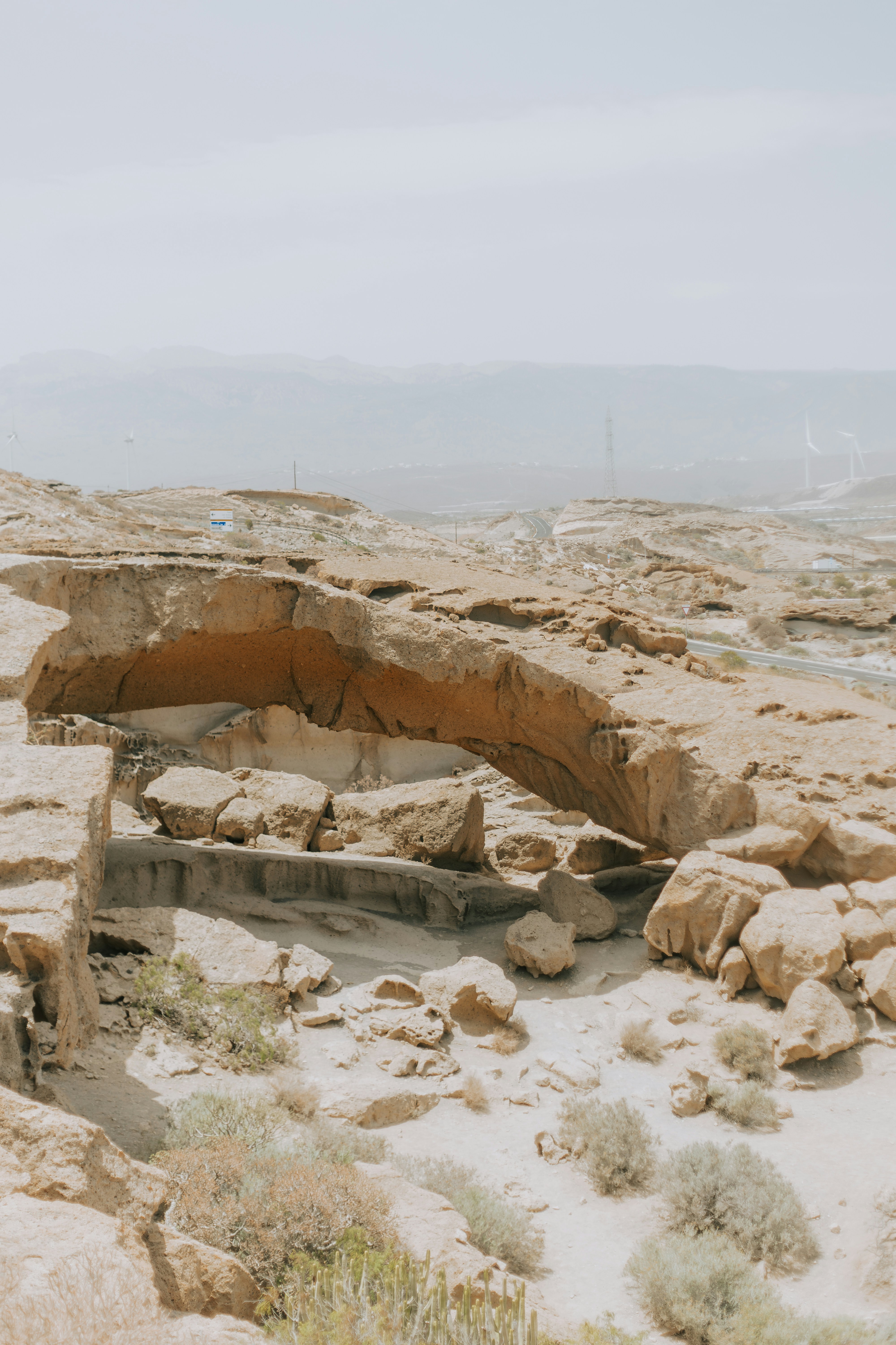 Rocky desert landscape with natural rock formations