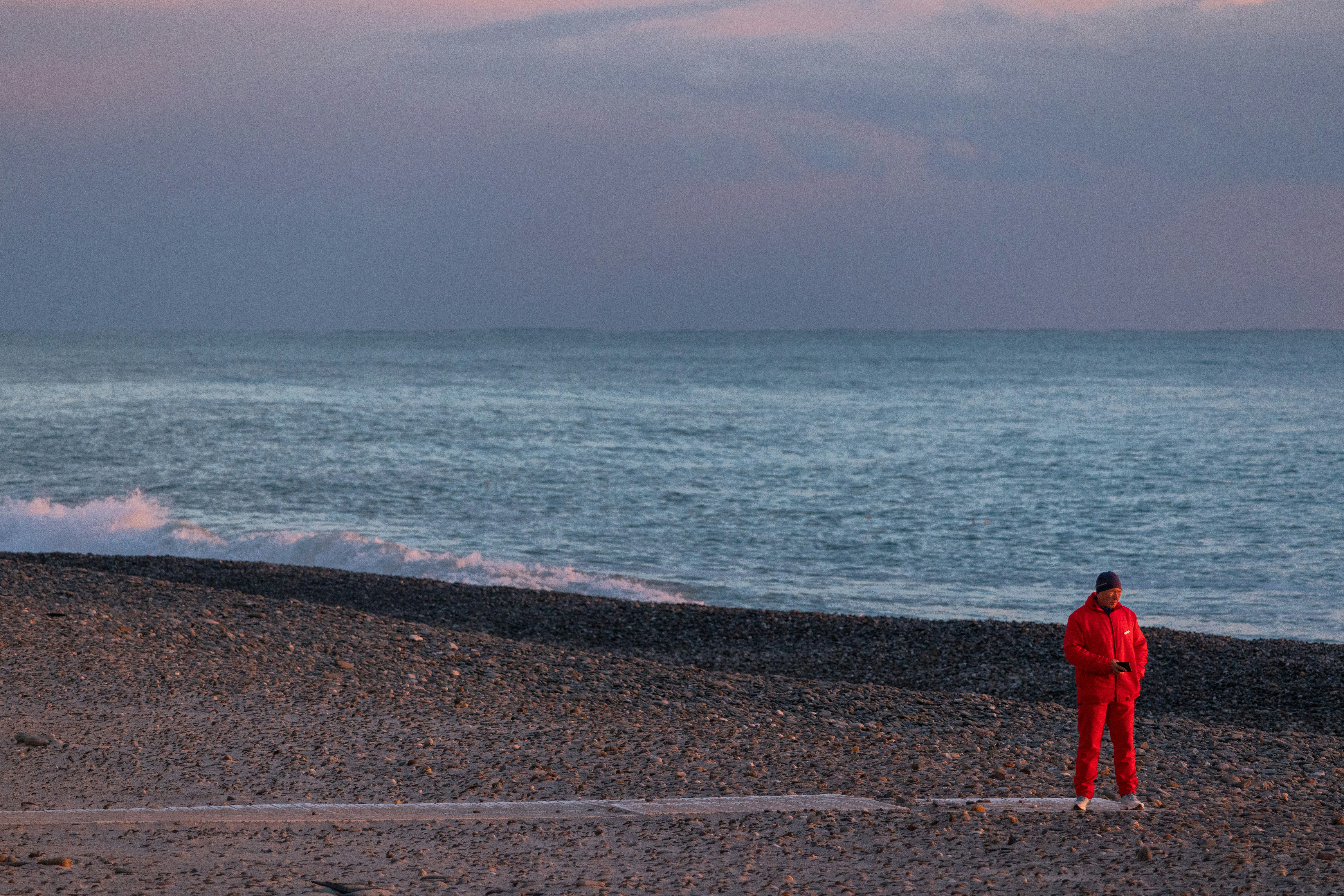 Solitary Reflection by the Shoreline
