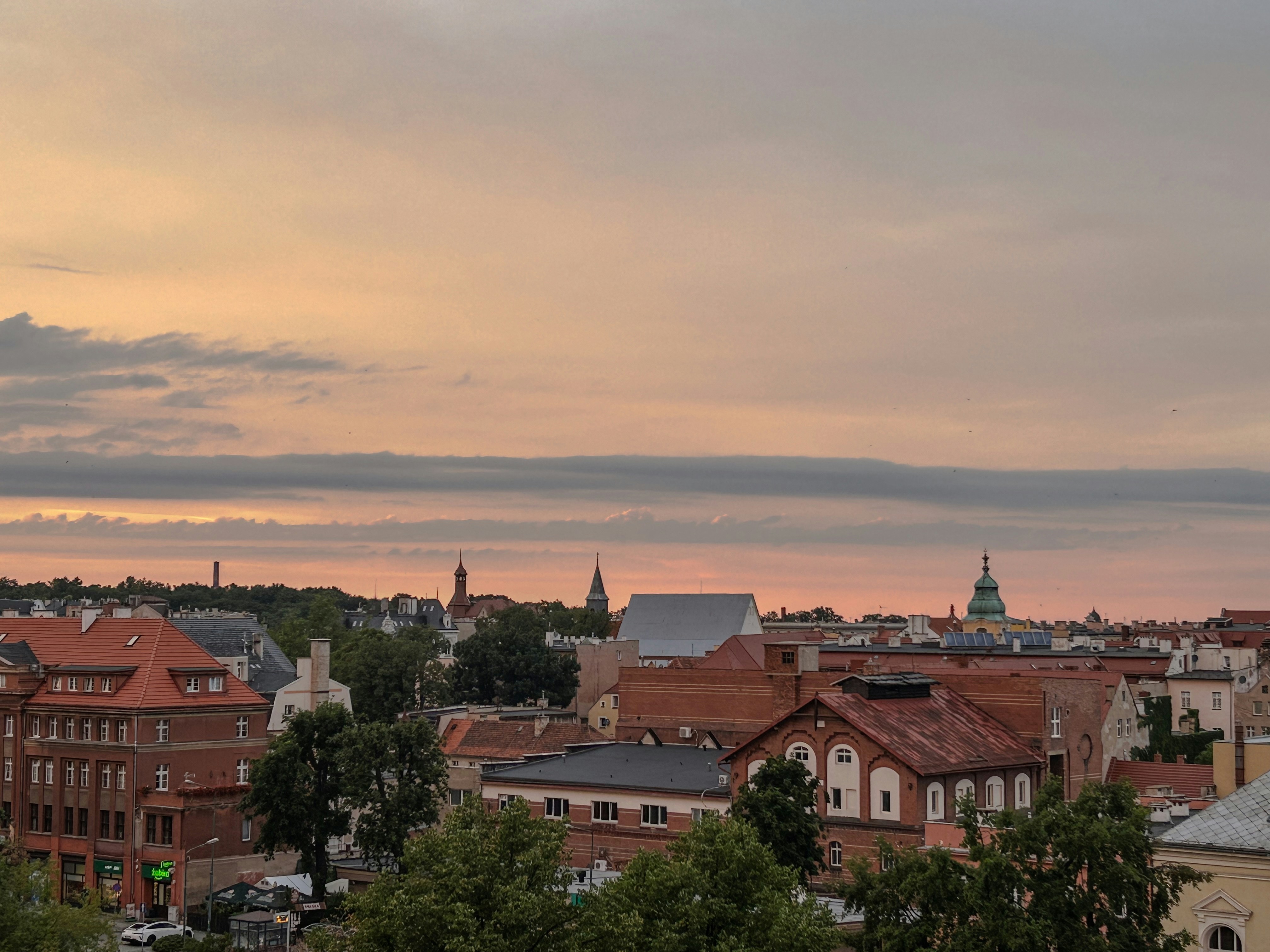 Twilight Over Urban Rooftops