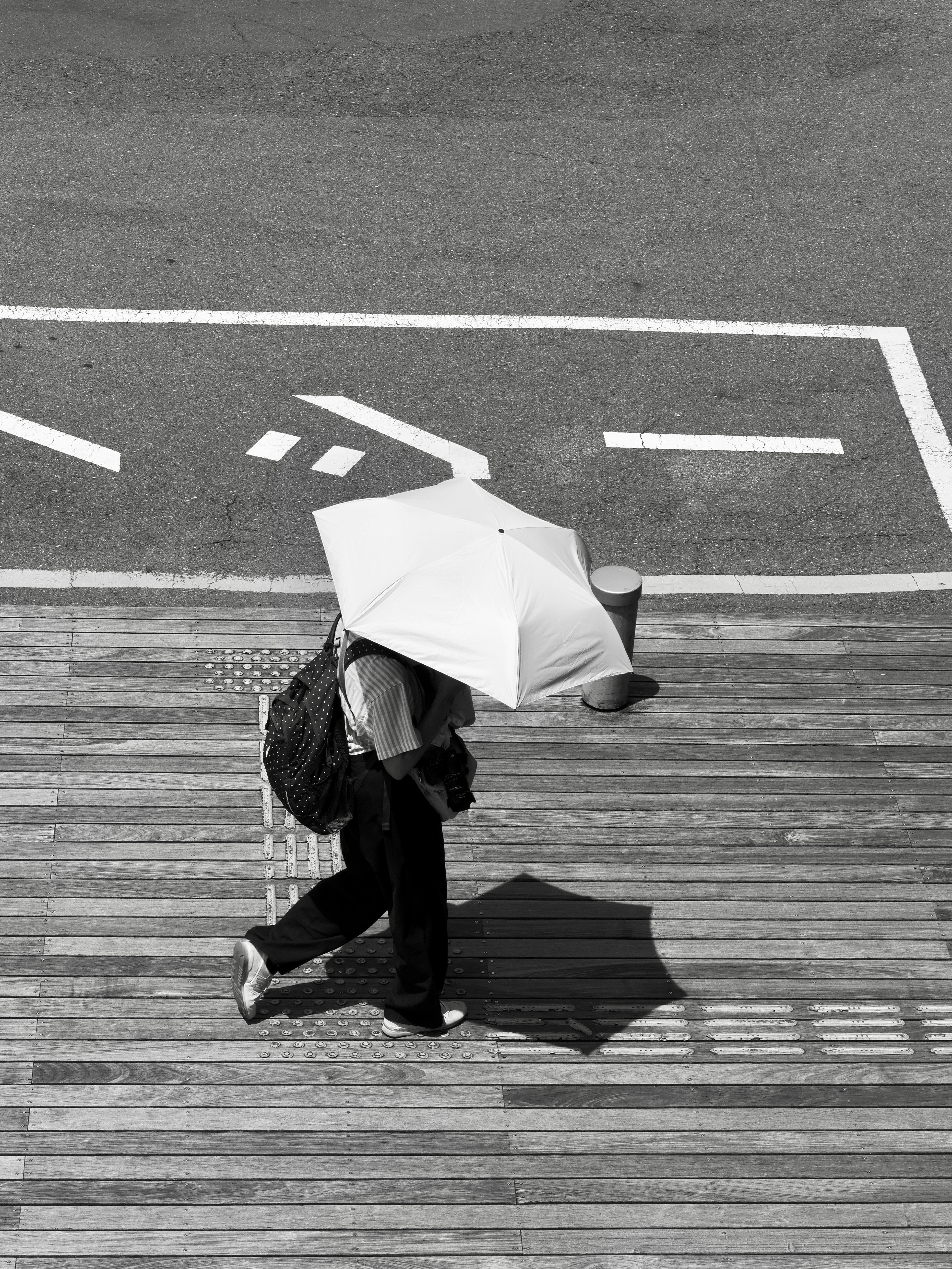 Shadows of Solitude: A Walk Under the Sun