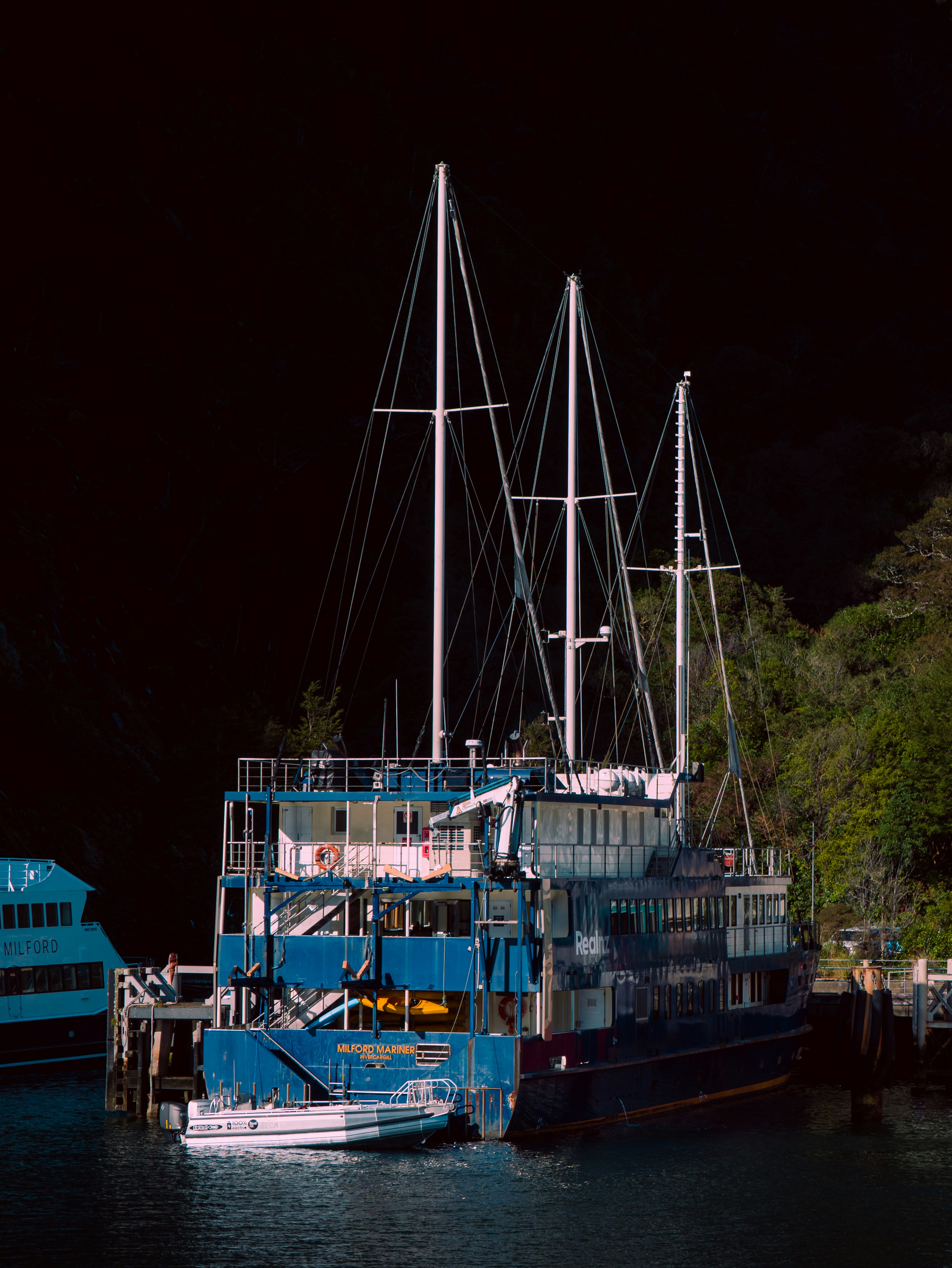 Masted Majesty: A Floating Haven in the Harbor