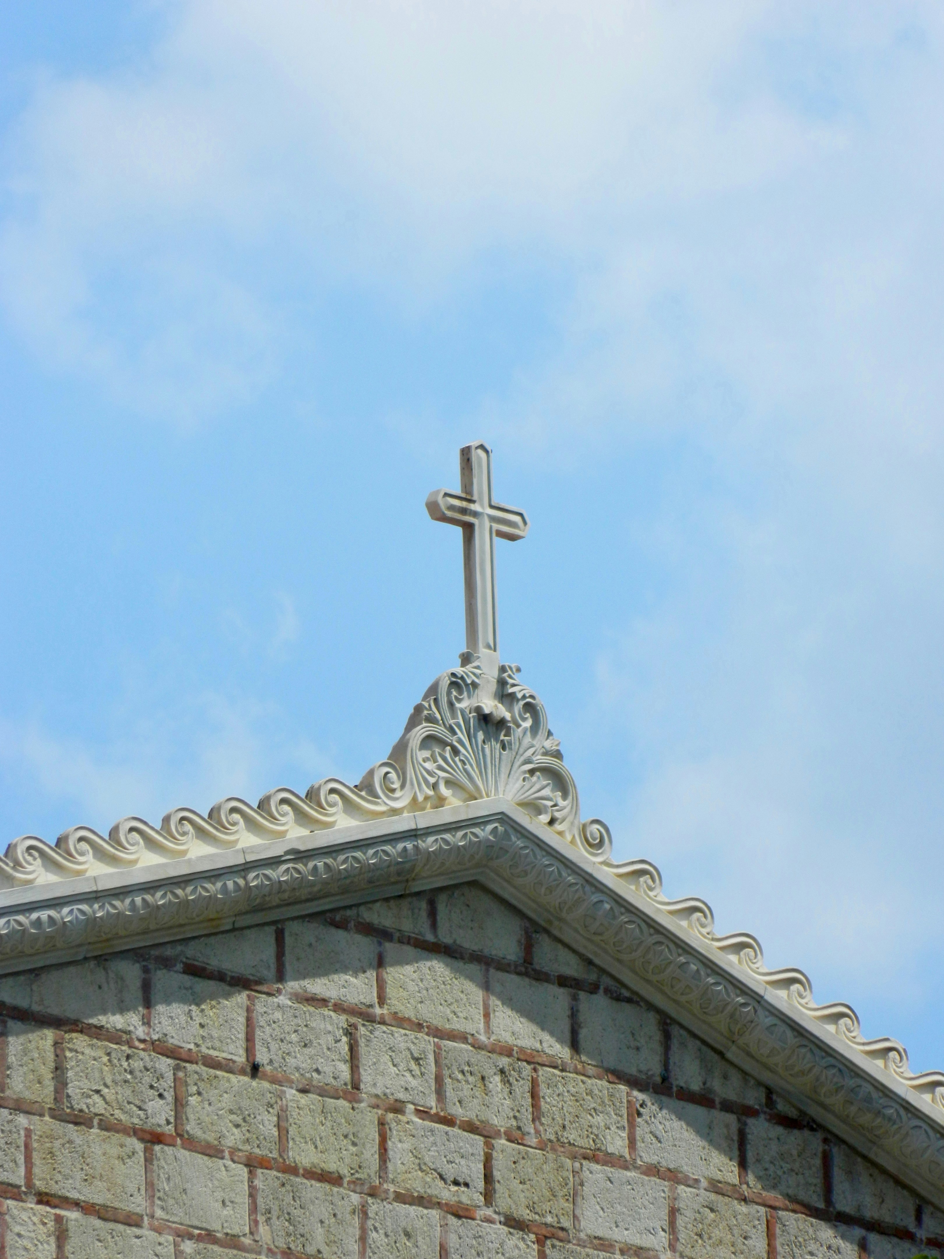 Athens #42 | Stone building with a cross against blue sky